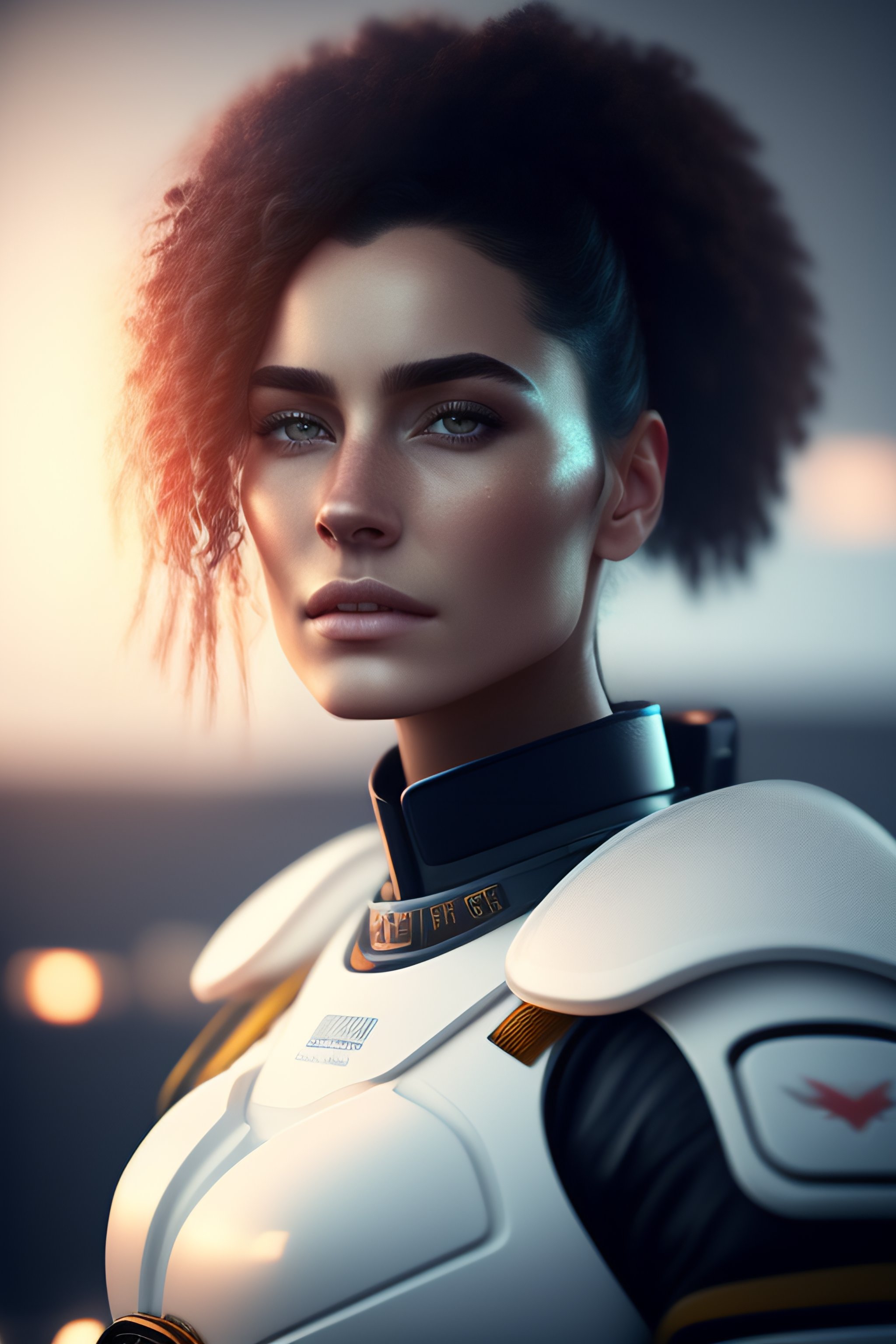 Lexica - The future interstellar female warrior, beautiful.ultra clear ...