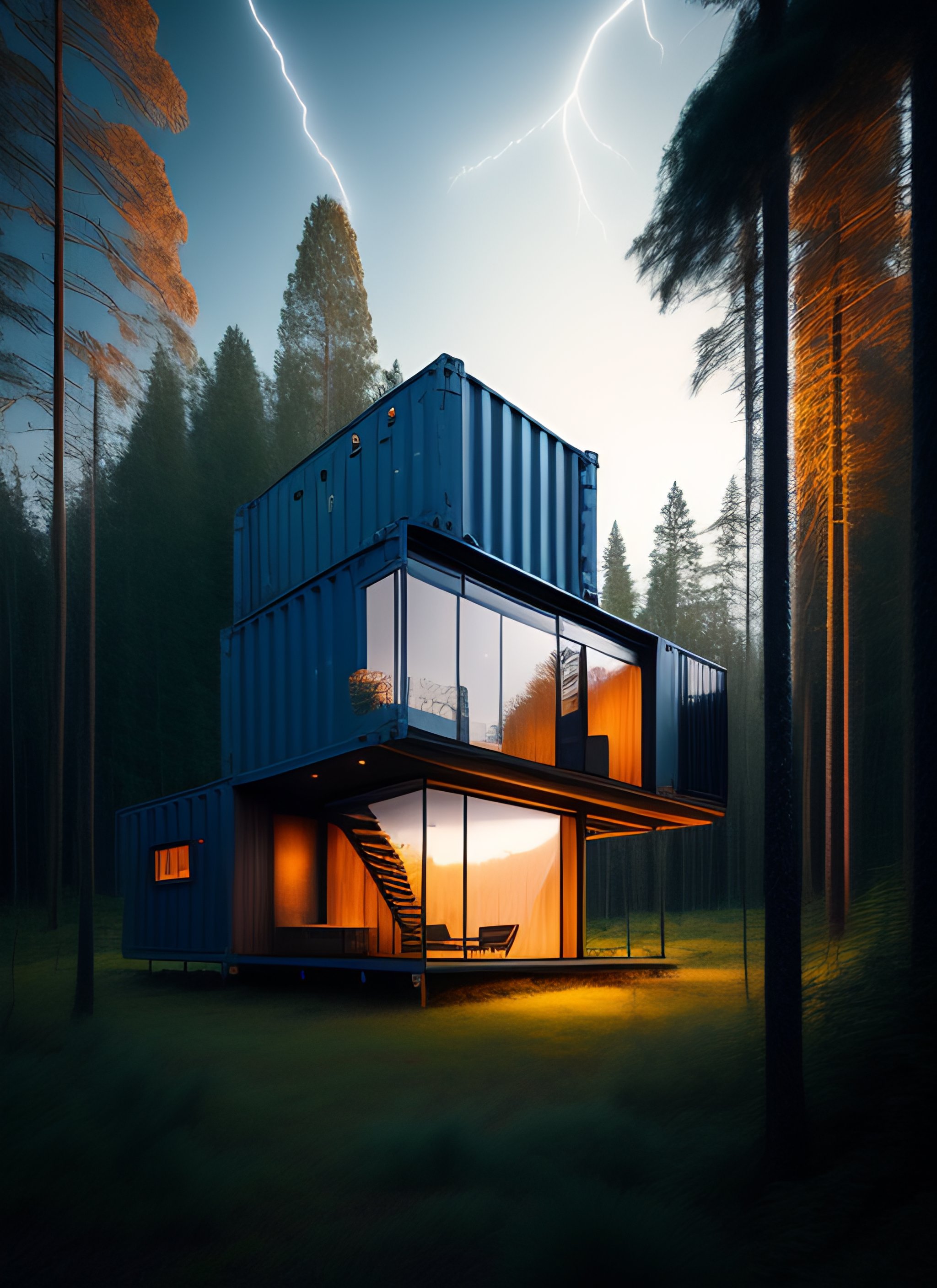 Lexica - Shipping containers and glass modern two floor house in the ...