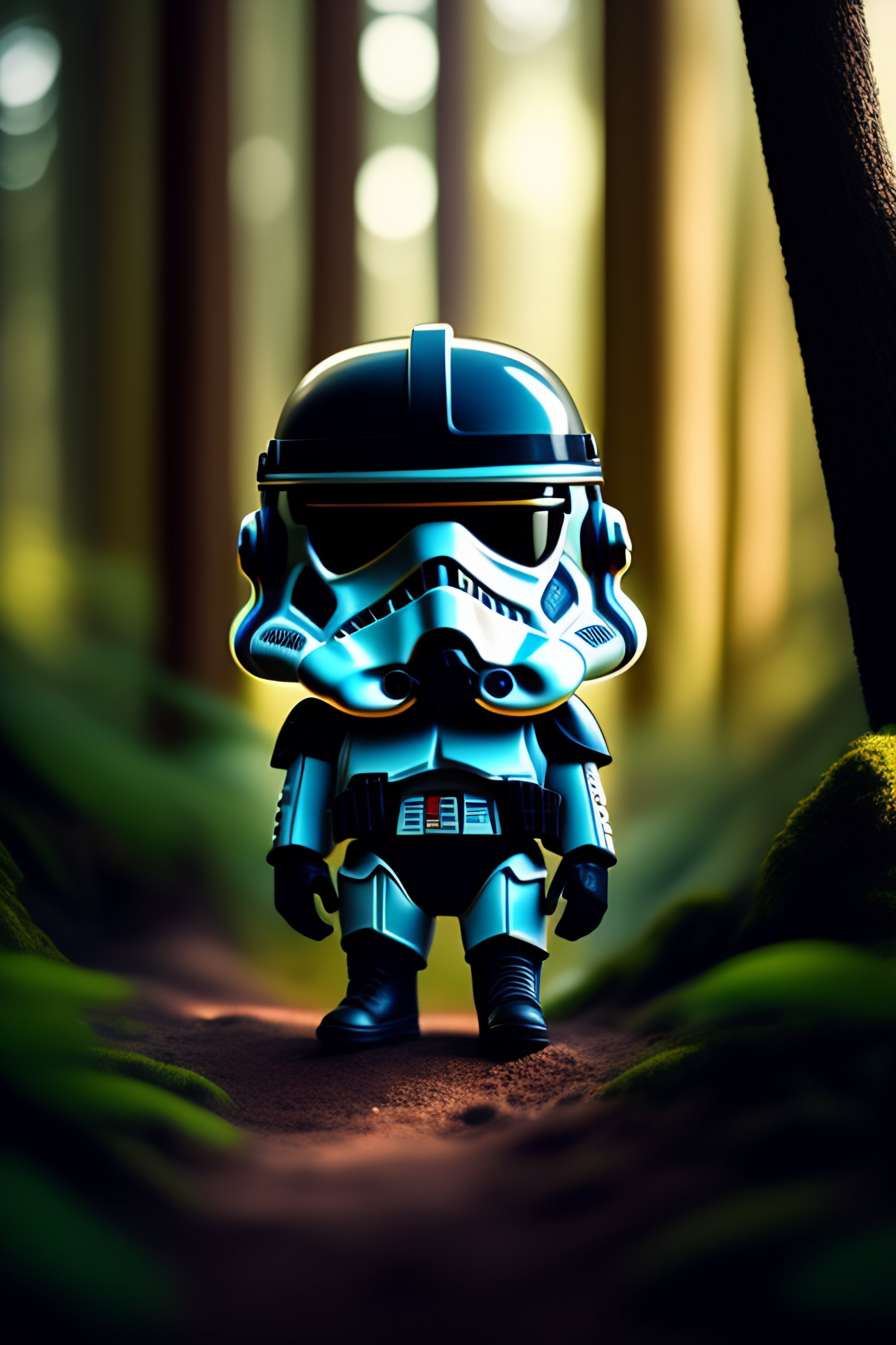 Lexica - Baby scout trooper in the forest cinematic