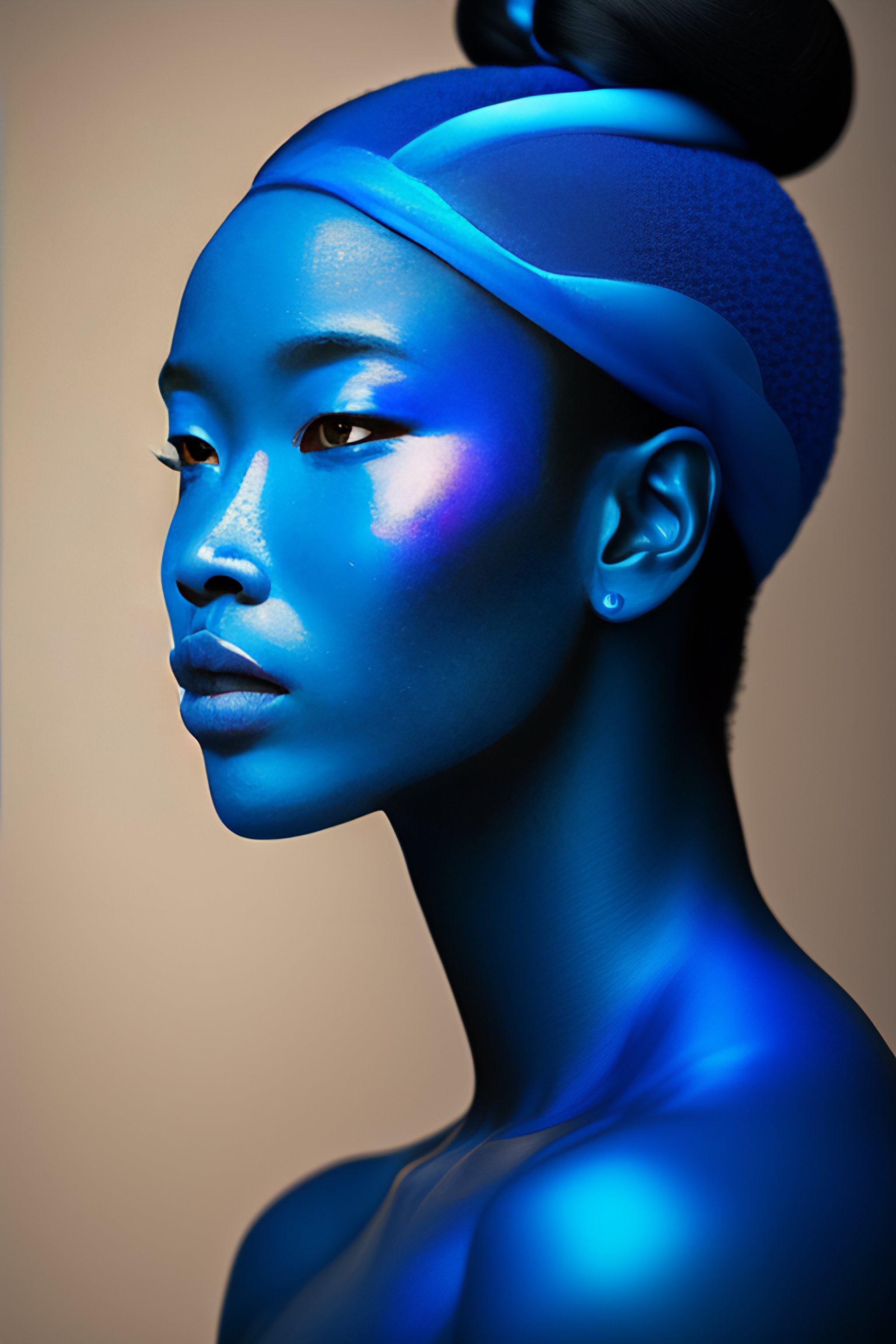 Lexica - Blue skin human