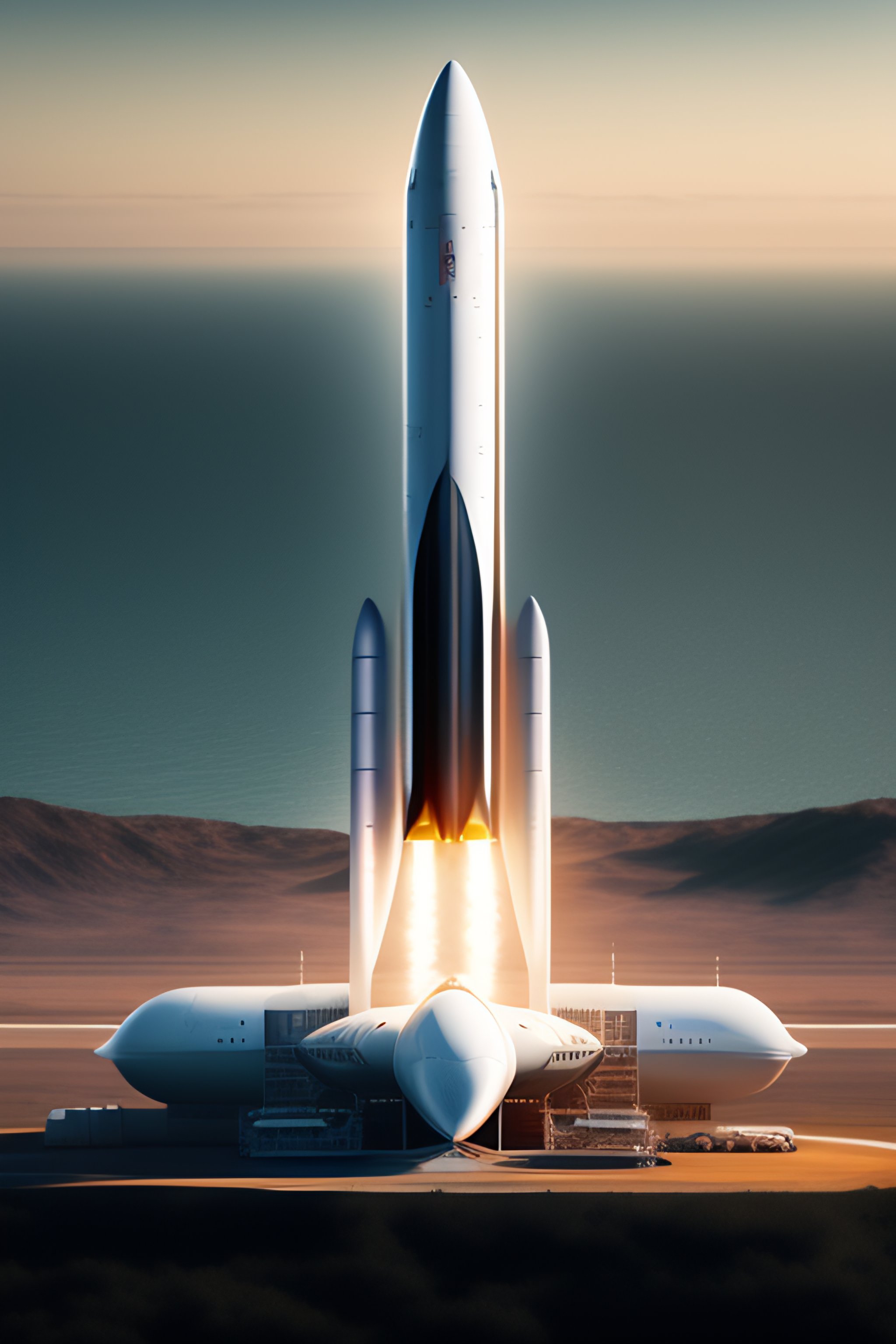 Lexica - Photograph of Spacex starship
