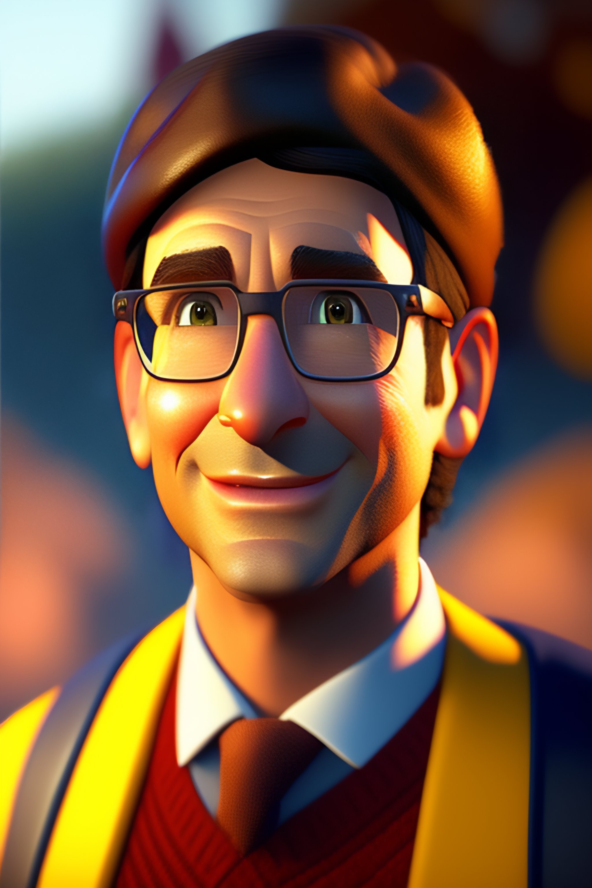 Lexica - Jon oliver as a pixar disney character from up 2 0 0 9 unreal ...
