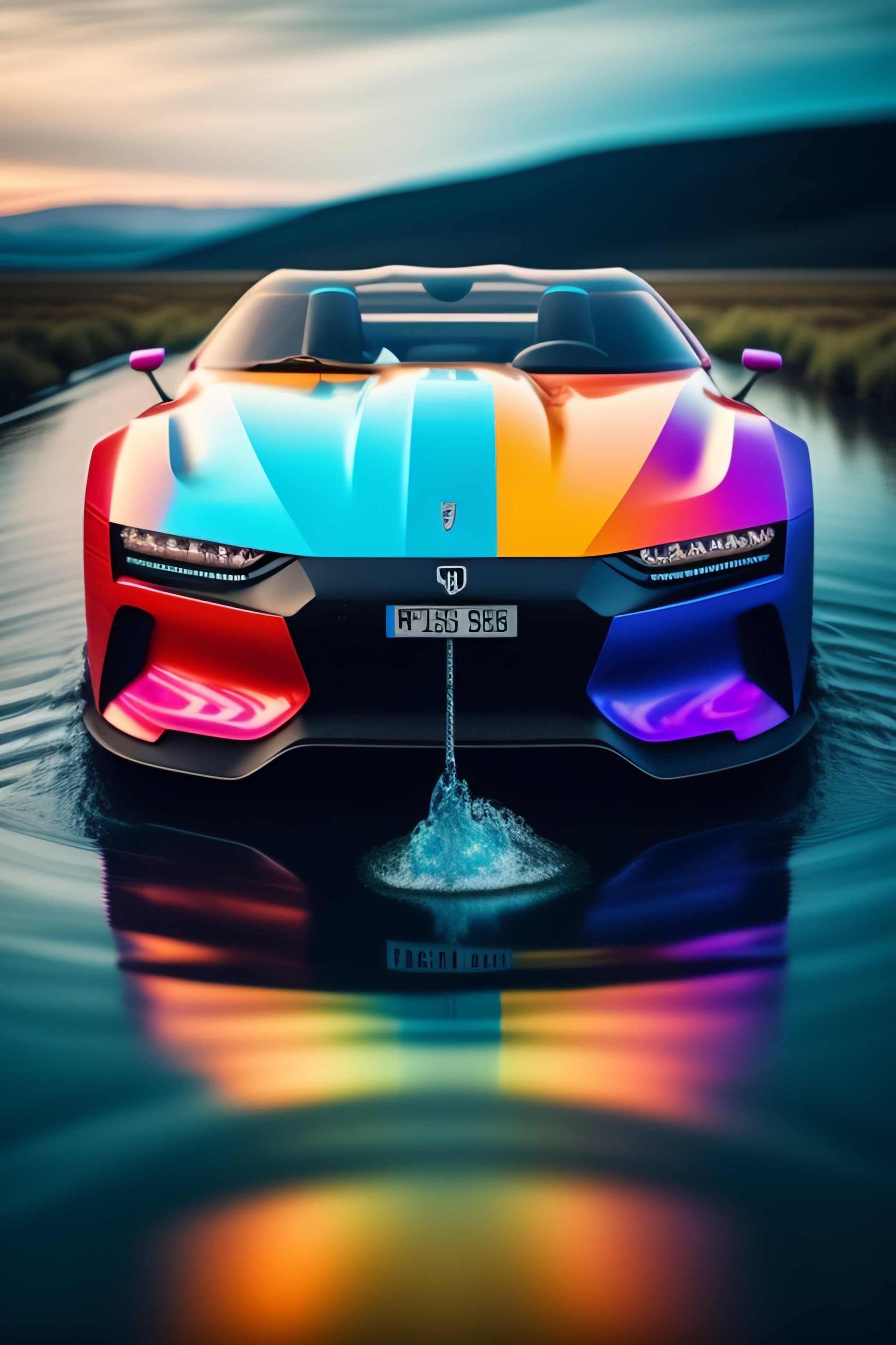 Lexica - A colorful car that runs on water