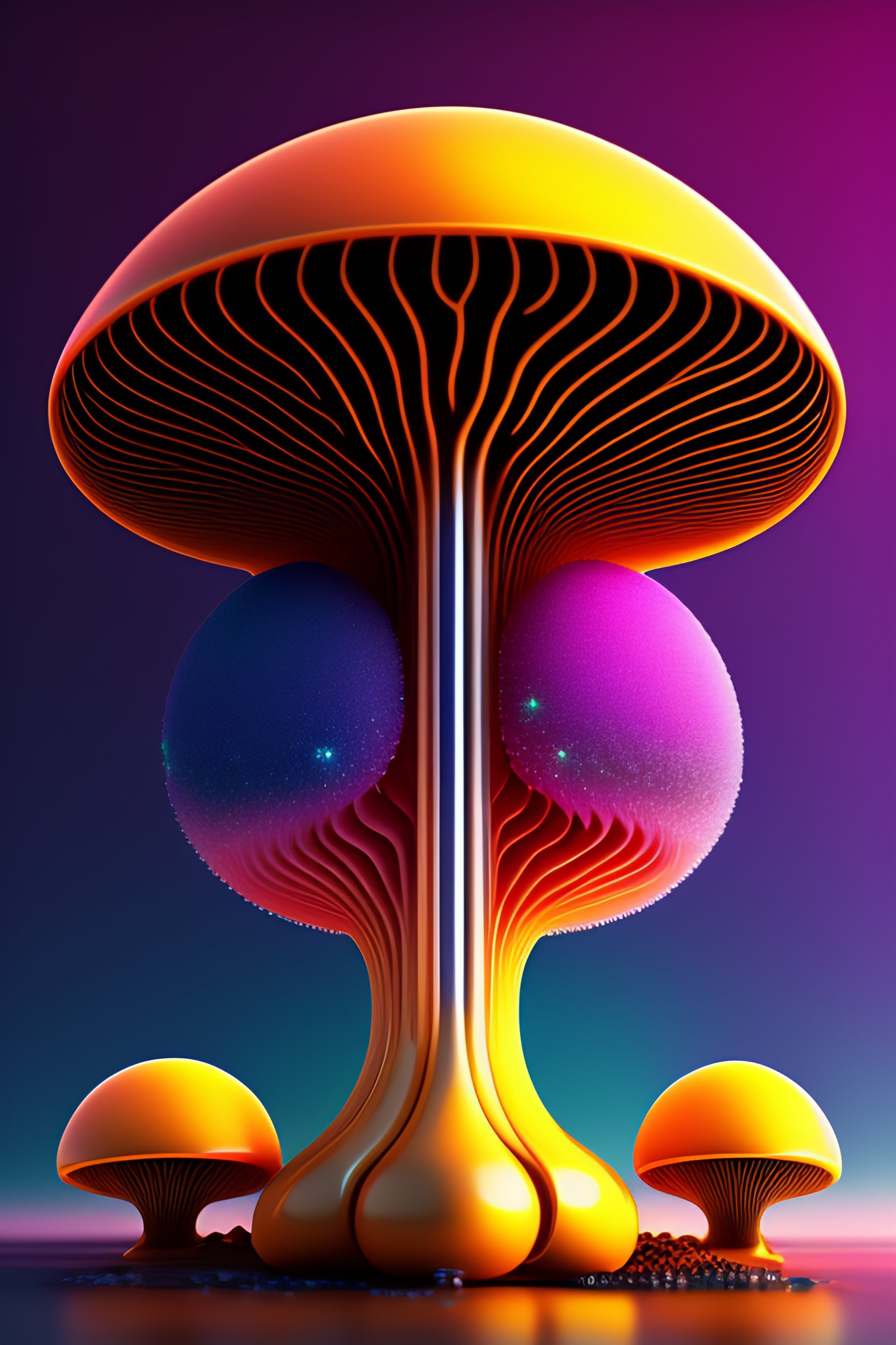 Lexica - Fungi machine logo psicodelic future meditation robotic ...