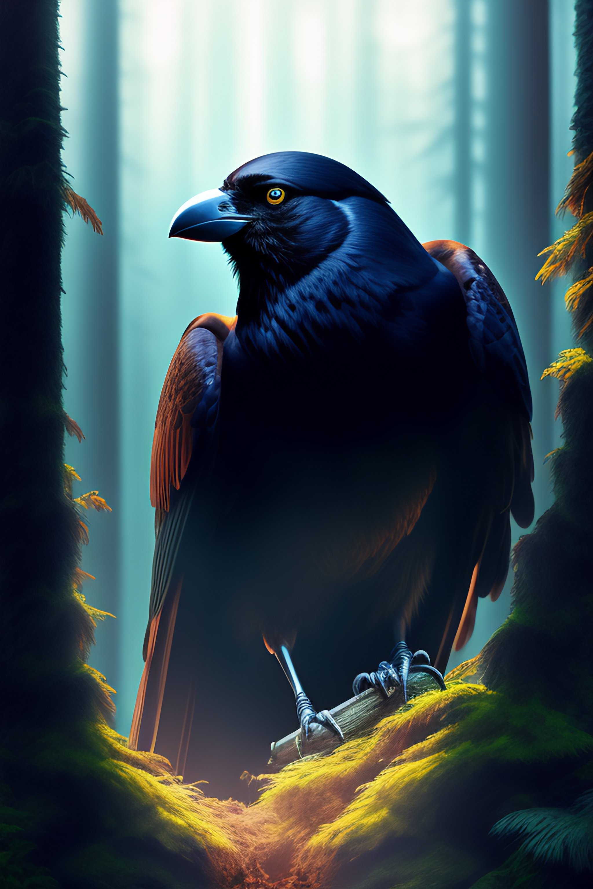 Lexica - Haunted forest, horror crow, warcraft style