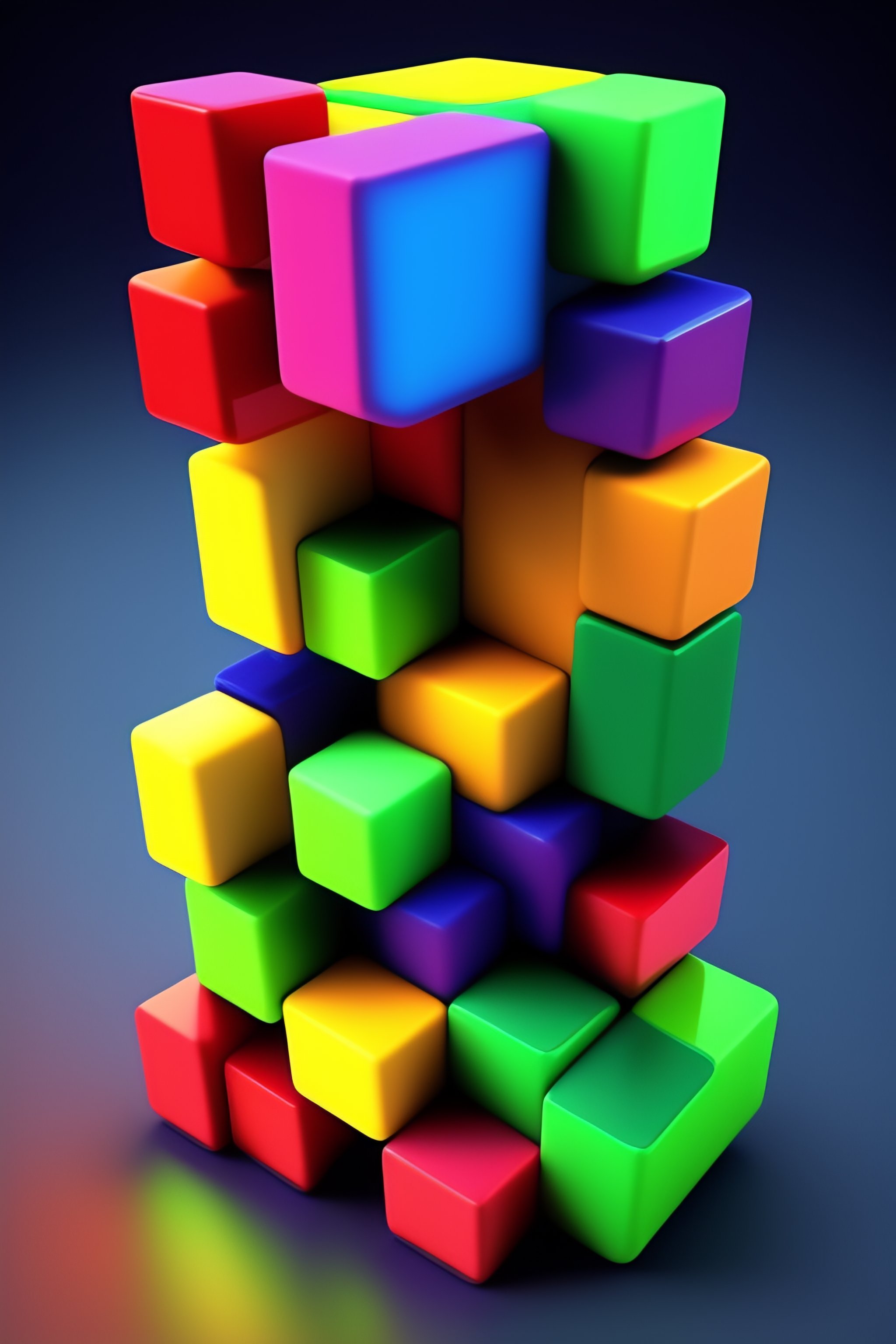 Lexica - 3d tetris console, ditrih rems, minimalism, future