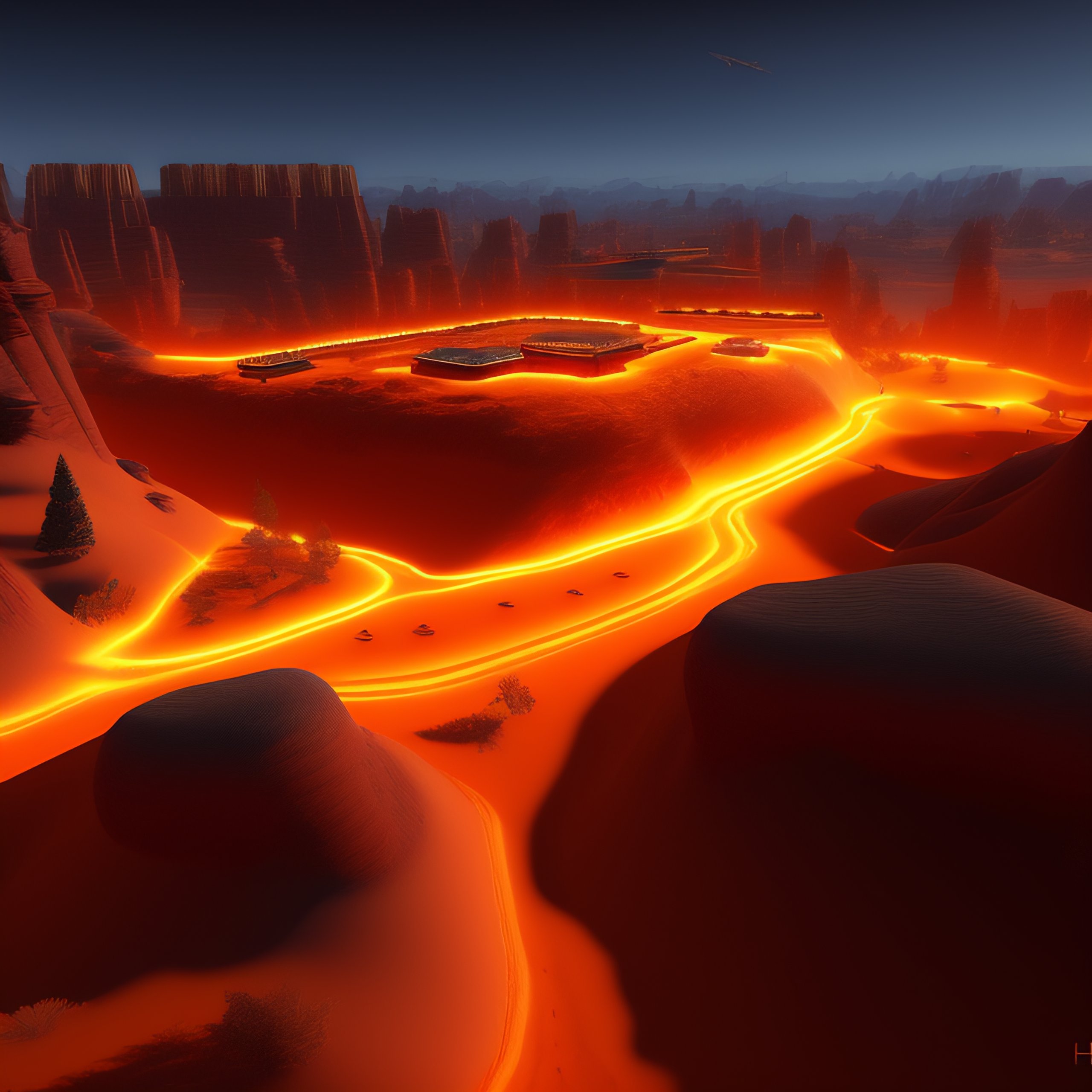 Lexica - CS-GO deluxe hell map, hollographic orange details color ...