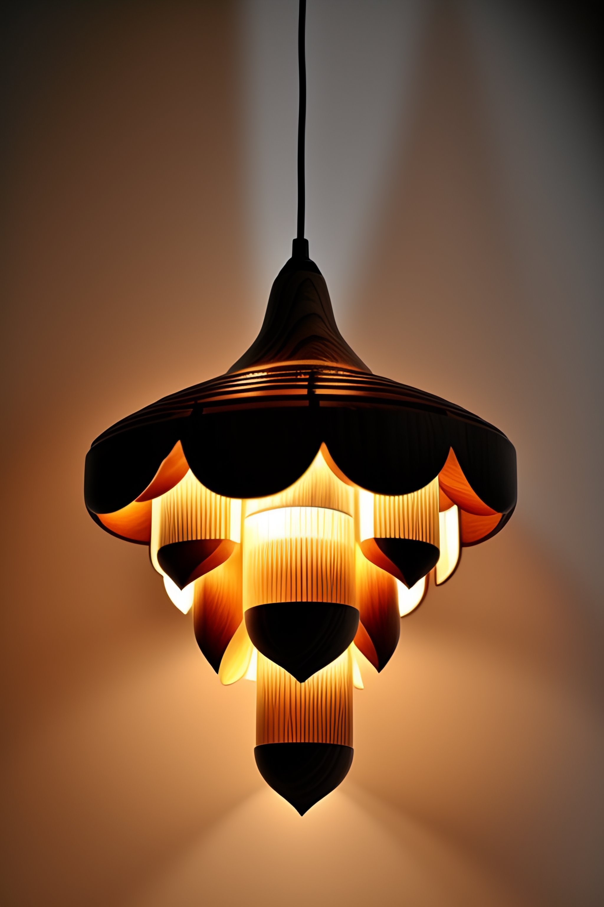 Lexica - Wooden chandelier/lasercut lamp/lampshade/plywood lamp/wood ...