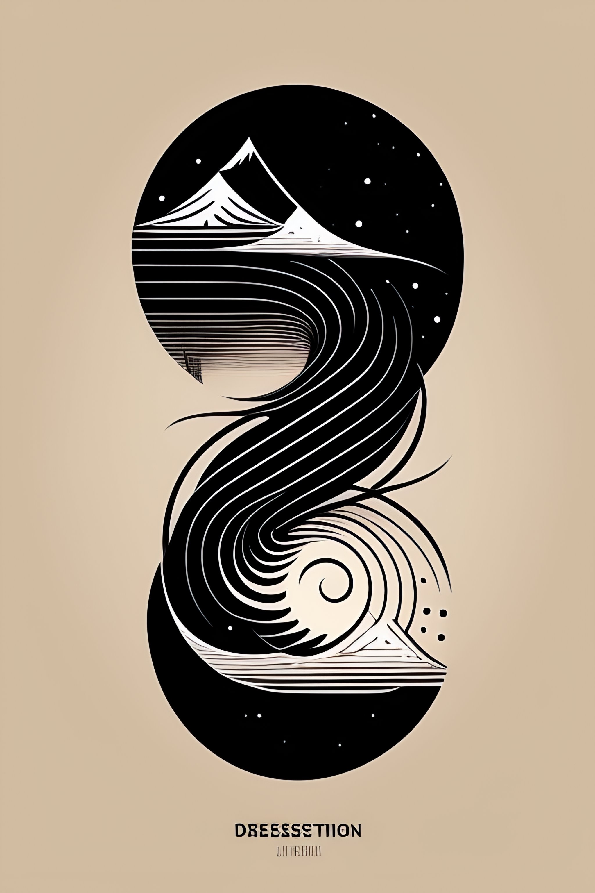 Lexica - A simple tattoo design of depression, construction lines ...