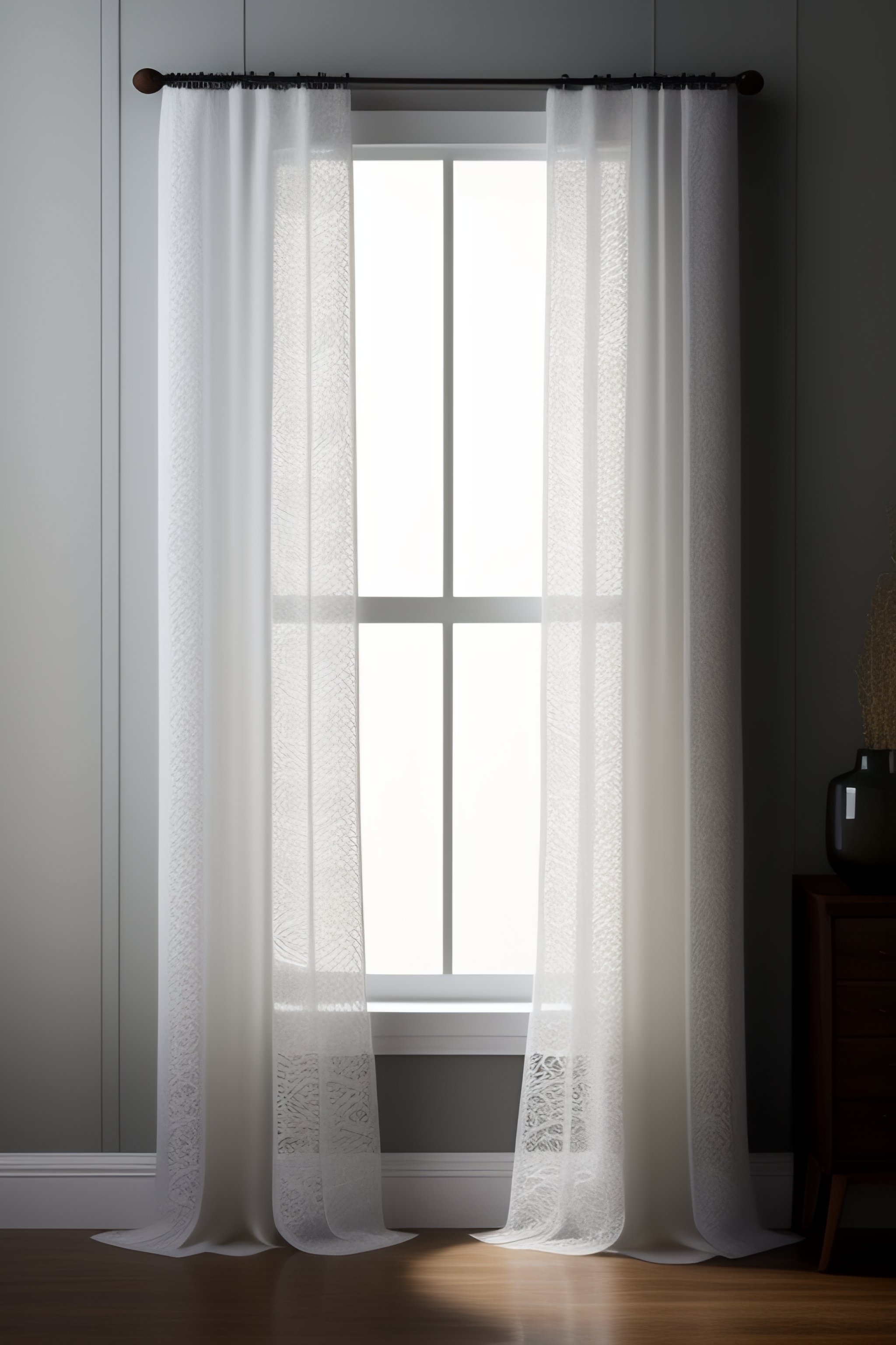 Lexica - Photograph of linen white curtains swaying in the wind lace ...