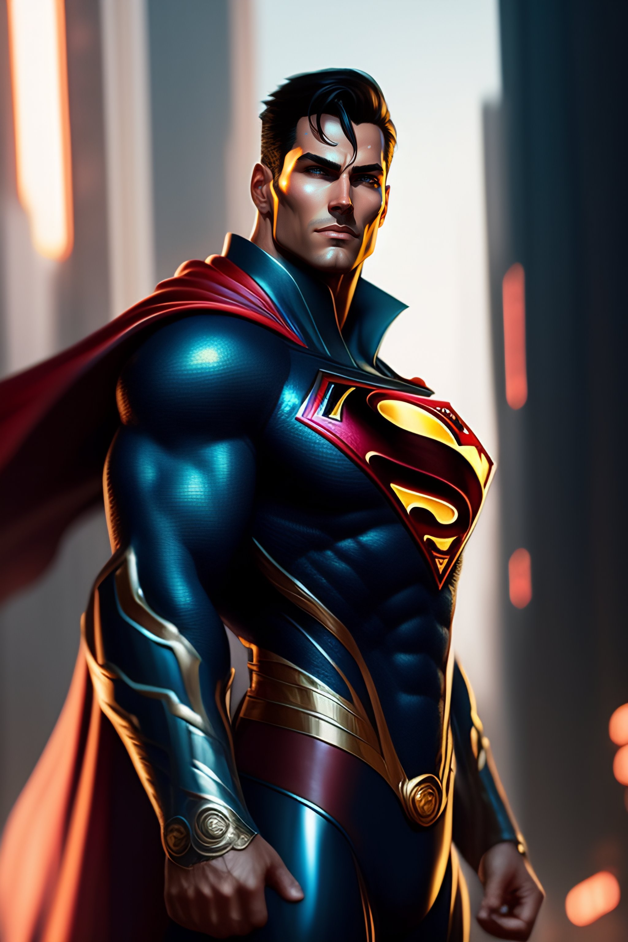 Lexica - Superman cyberpunk sharp details, sharp focus, elegant, highly ...