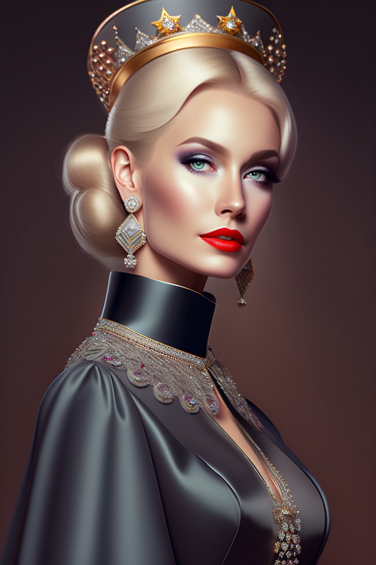 Lexica - Wealthy, foreign, elegant, woman gray-blonde, evil, 60's ...
