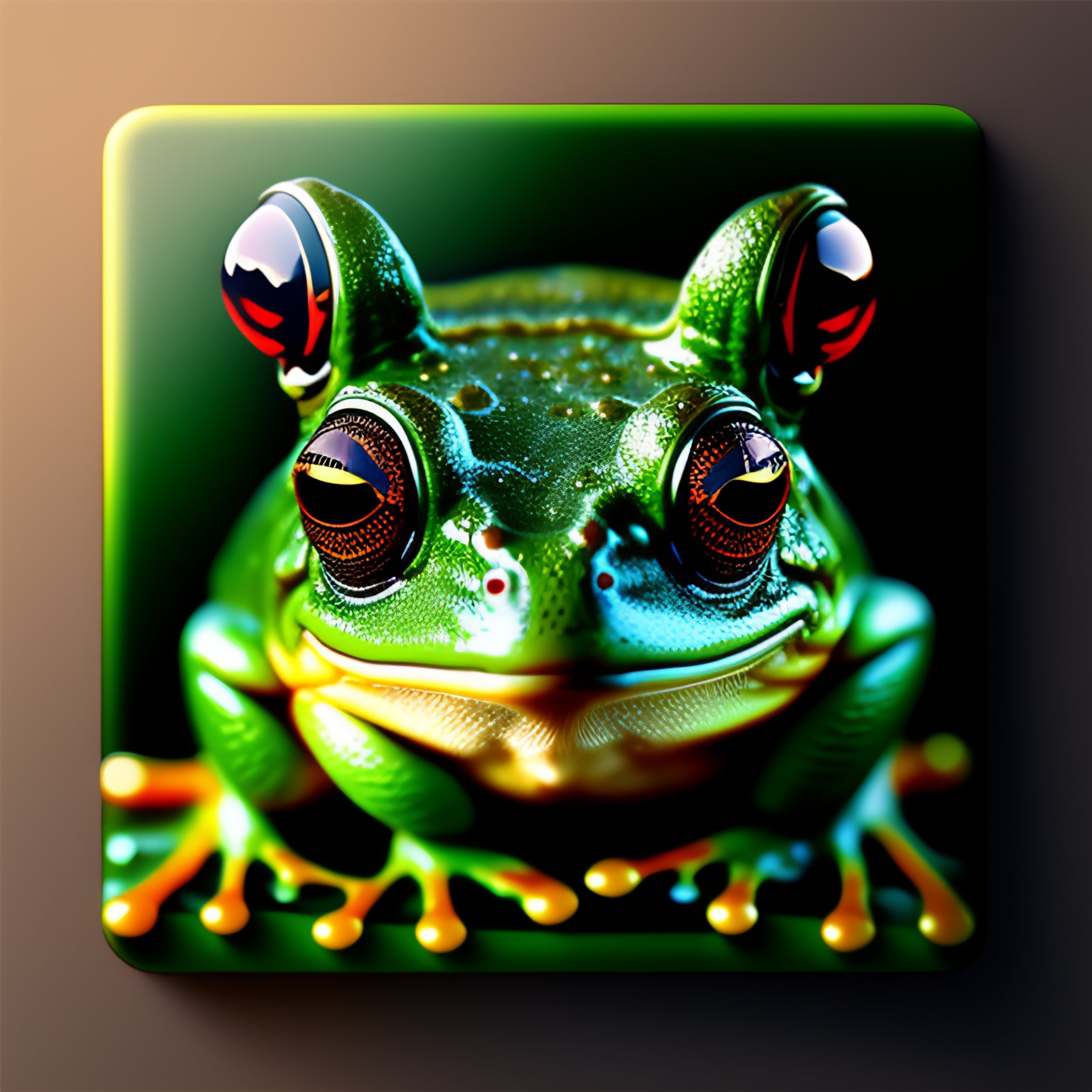 Lexica - Frog icon sprite abstract shape organic nature 2d art