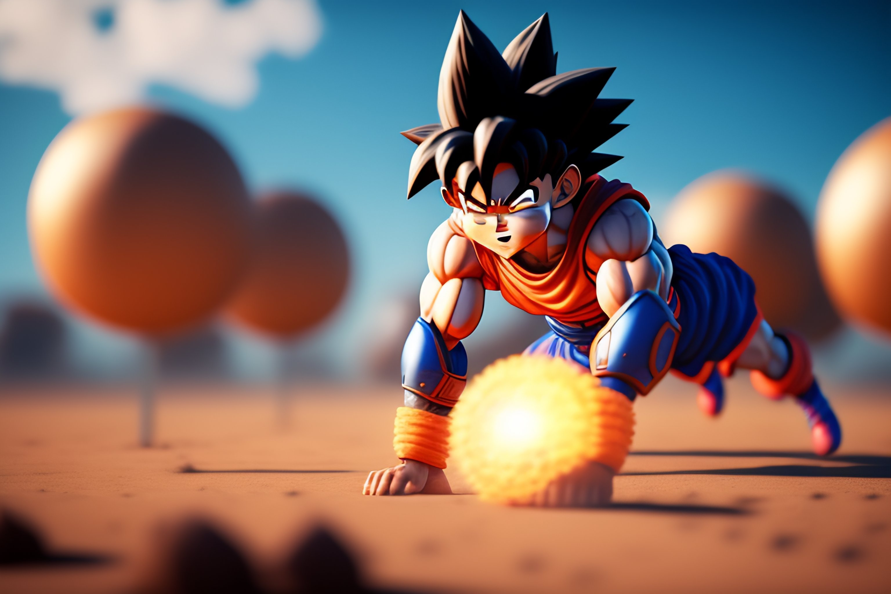 Lexica - Goku pushups on a stick, manga, ultra realistic, concept art ...