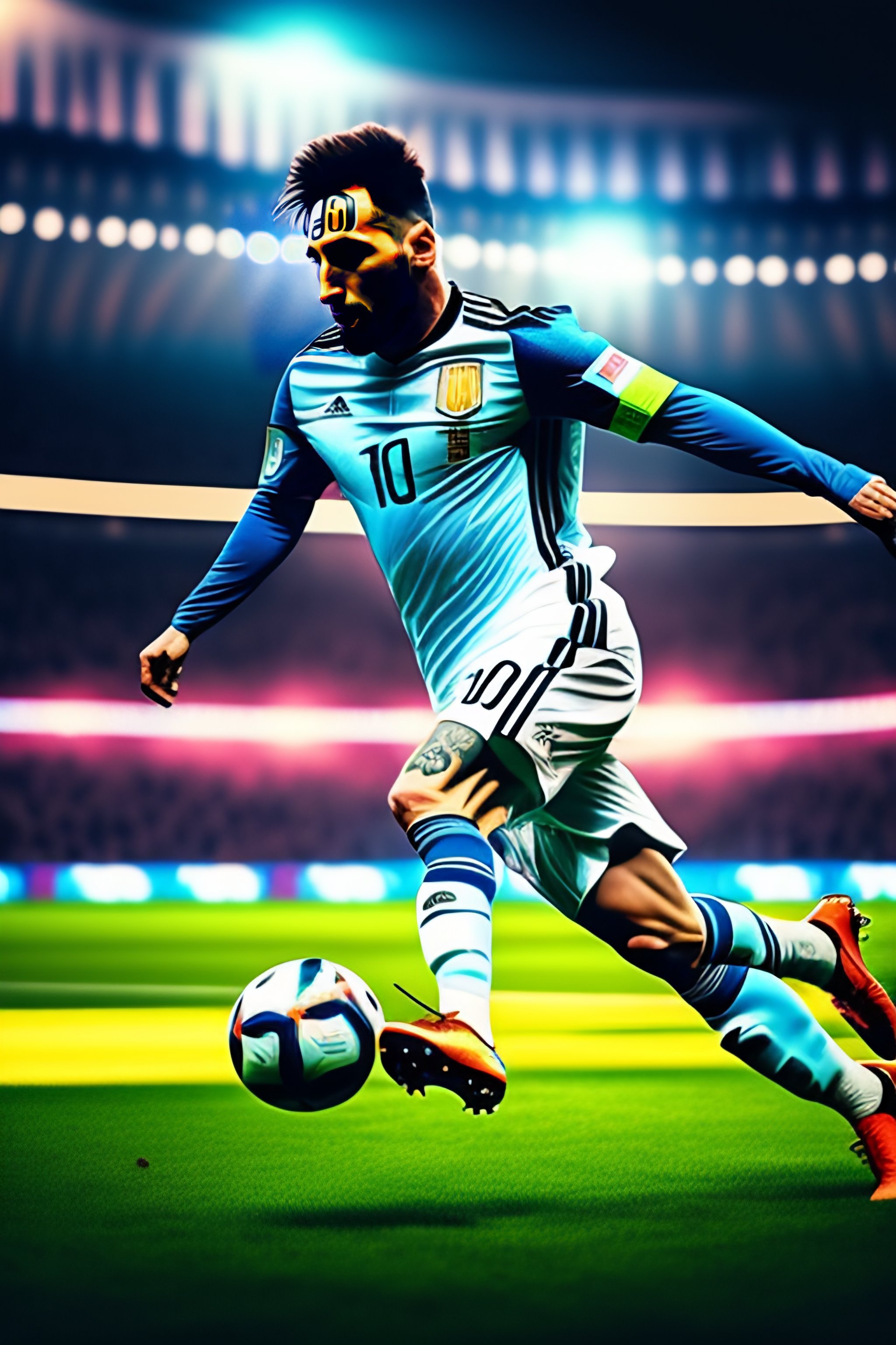 Lexica - A epic lionel messi playing for argentina and making a goal ...