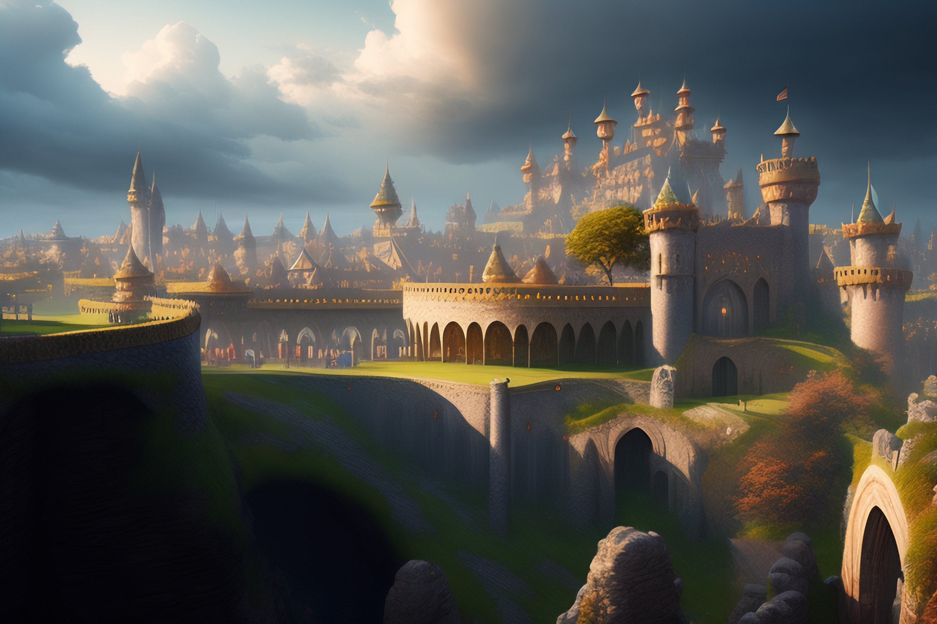 Lexica - Medieval capital city, fantasy, huge fantasy elven castle ...