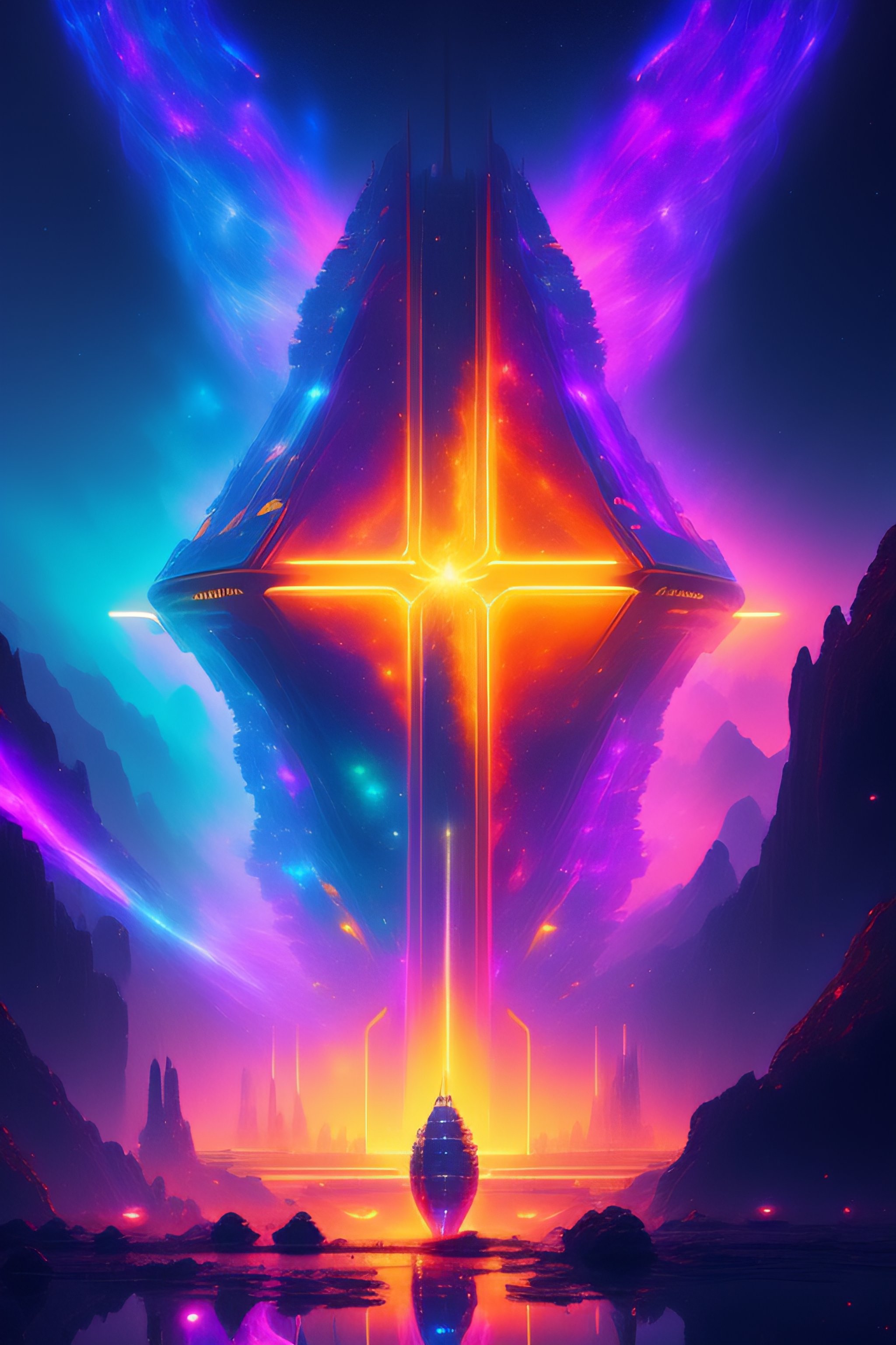 Lexica - Ultradetailed illustration of an energy spell in a galaxy ...