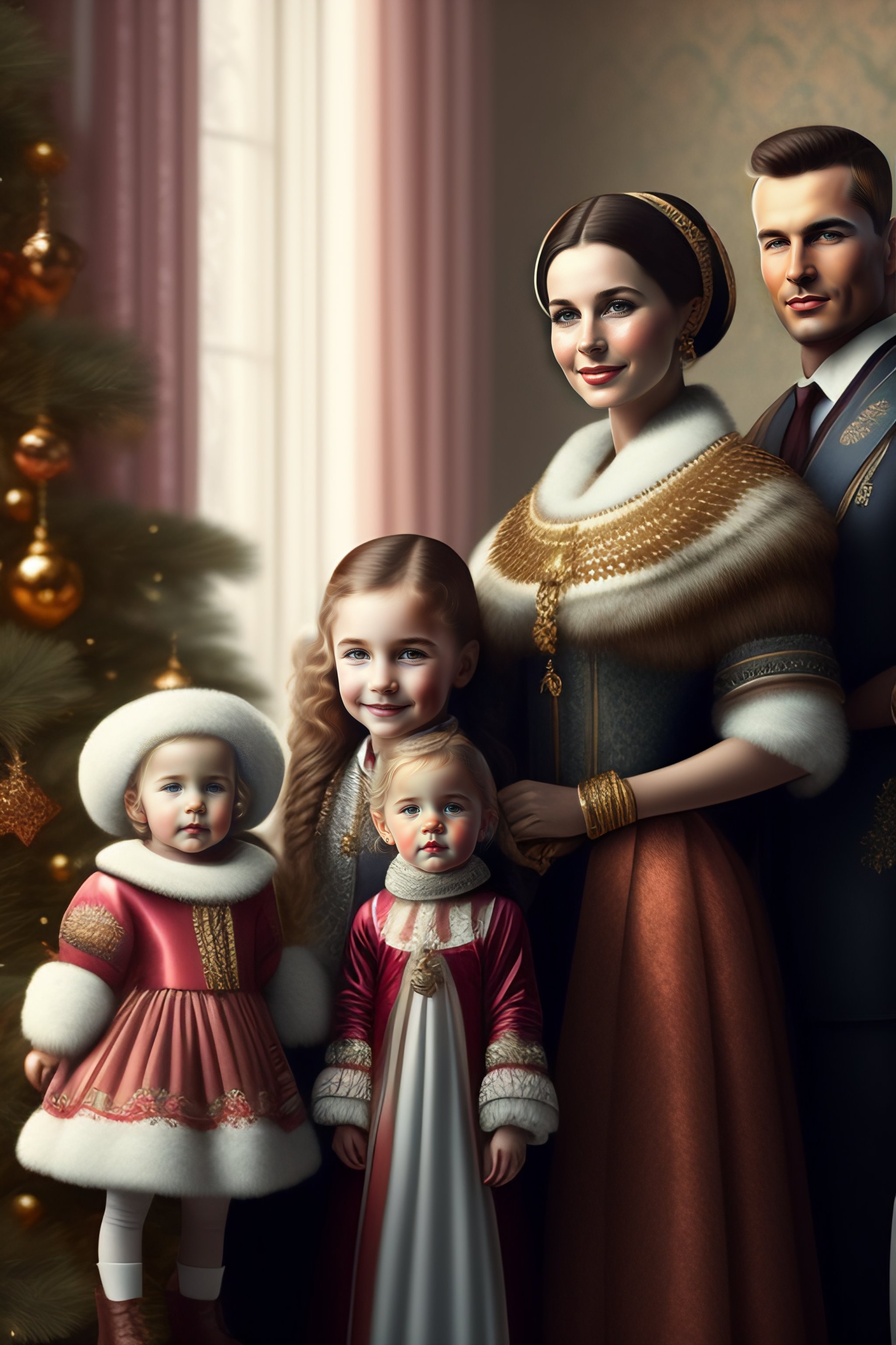 Lexica - Happy russian family in aparts, celebrating happy new year ...