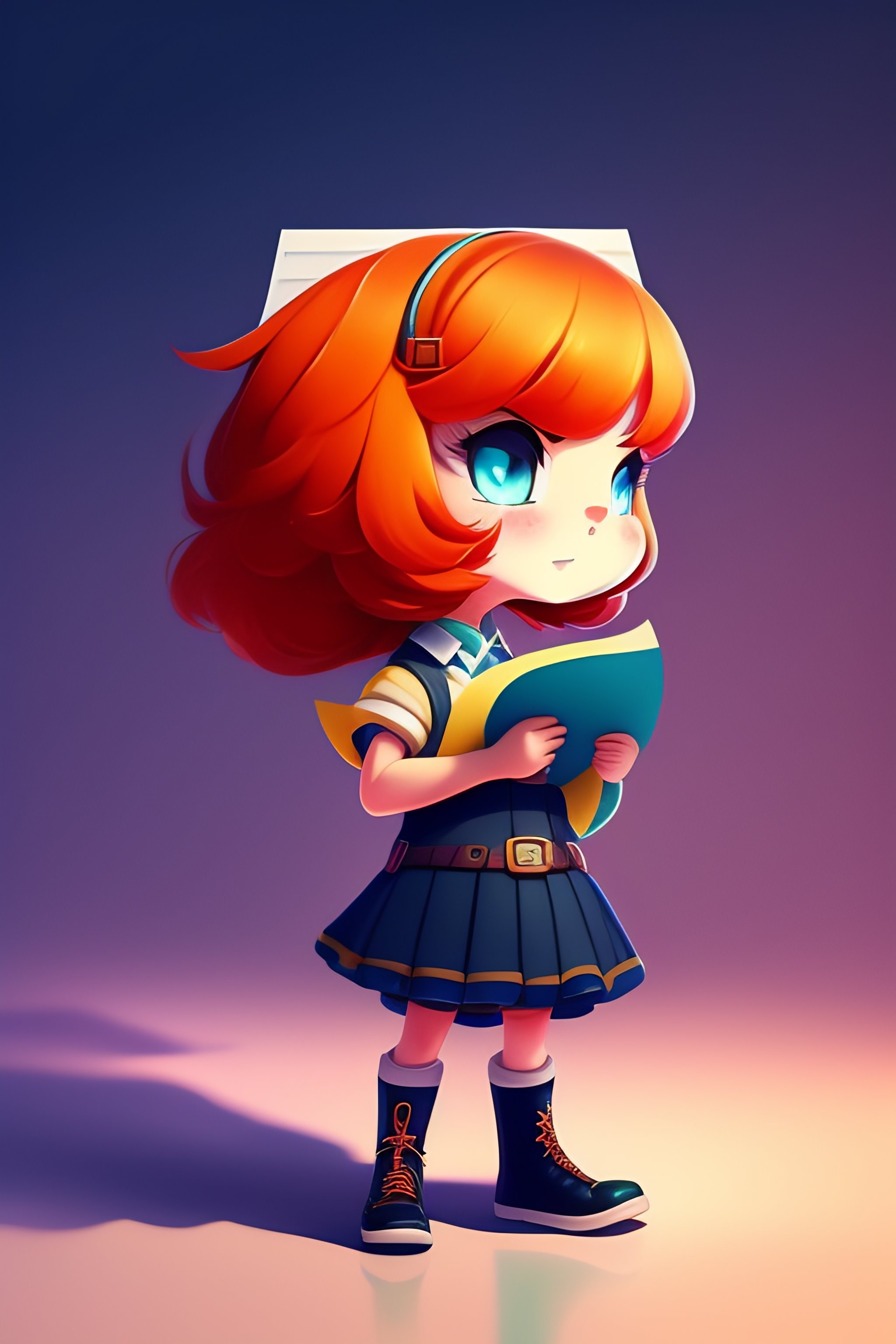 Lexica - A cartoon character holding a giant piece of paper, an album ...