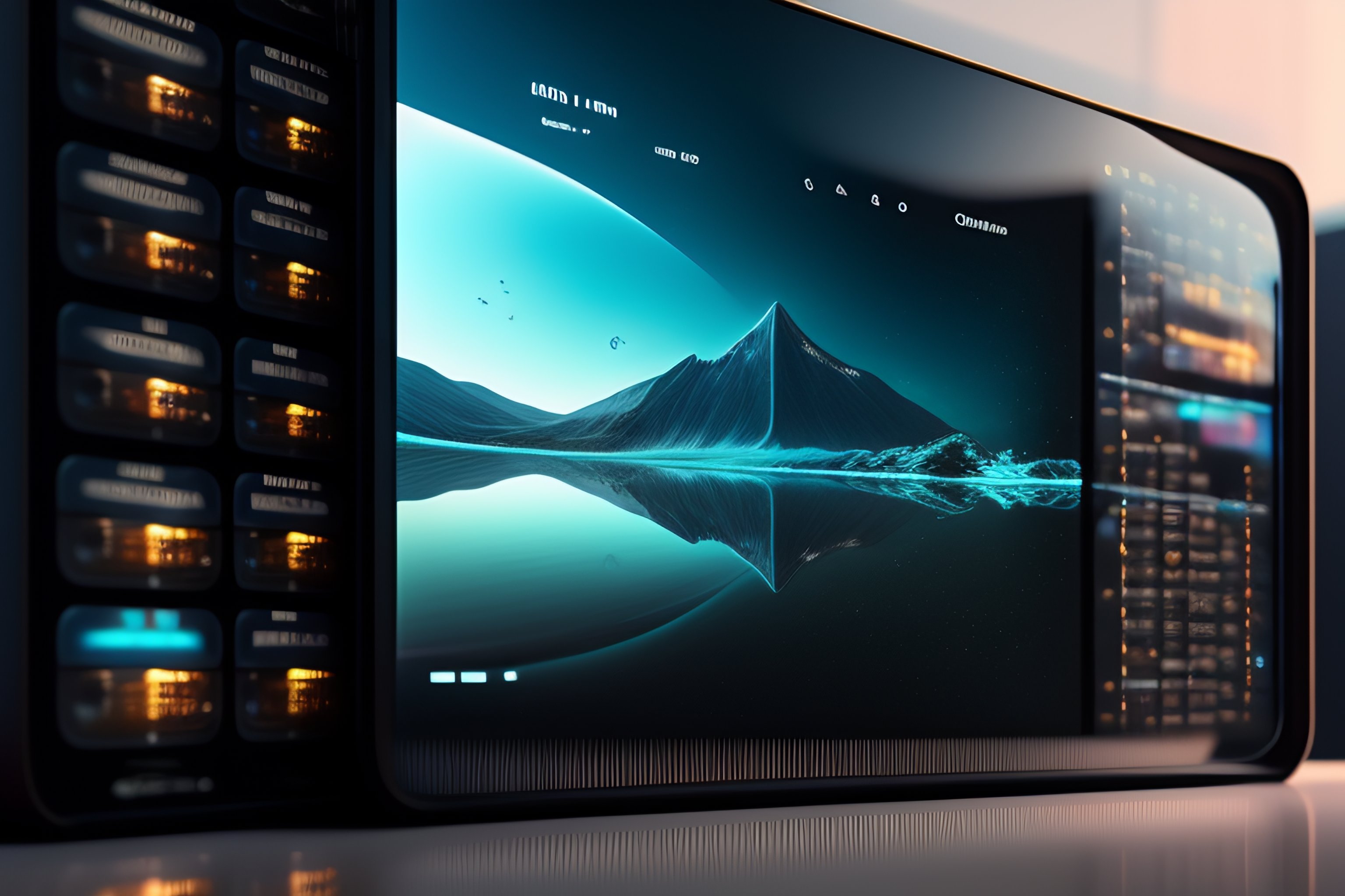 Lexica - Glass Morphism effect,4k, high details, mother board design