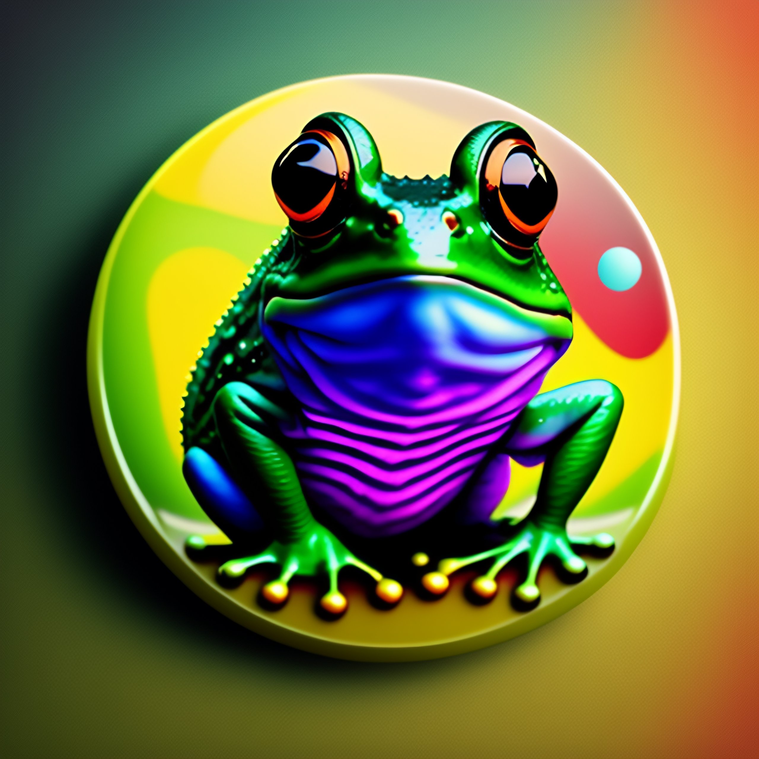 Lexica - Frog icon sprite abstract shape organic nature 2d art