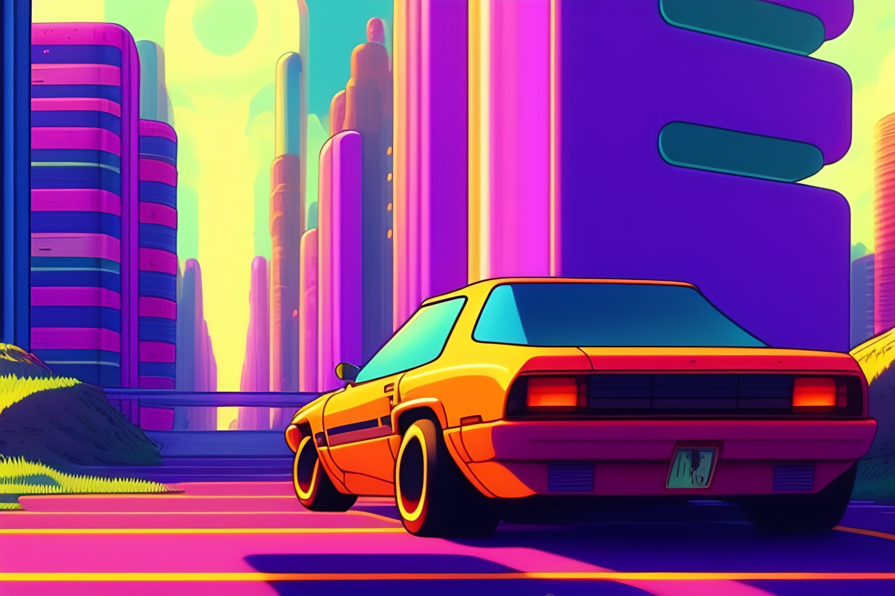 Lexica - High-definition retro background, 90s anime cartoon, lofi ...