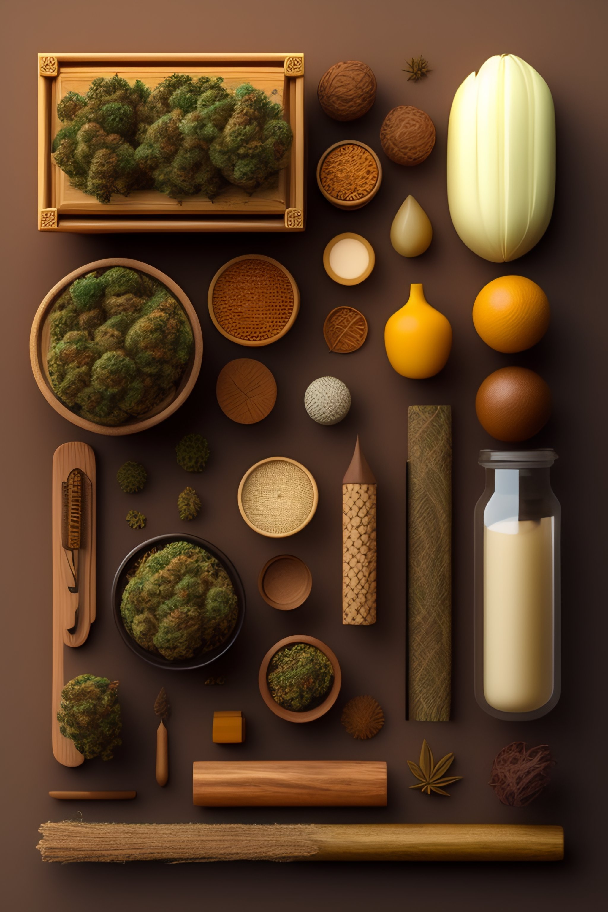 Lexica - 'Cannabis, Costumes and props, Knolling, Knolling layout ...