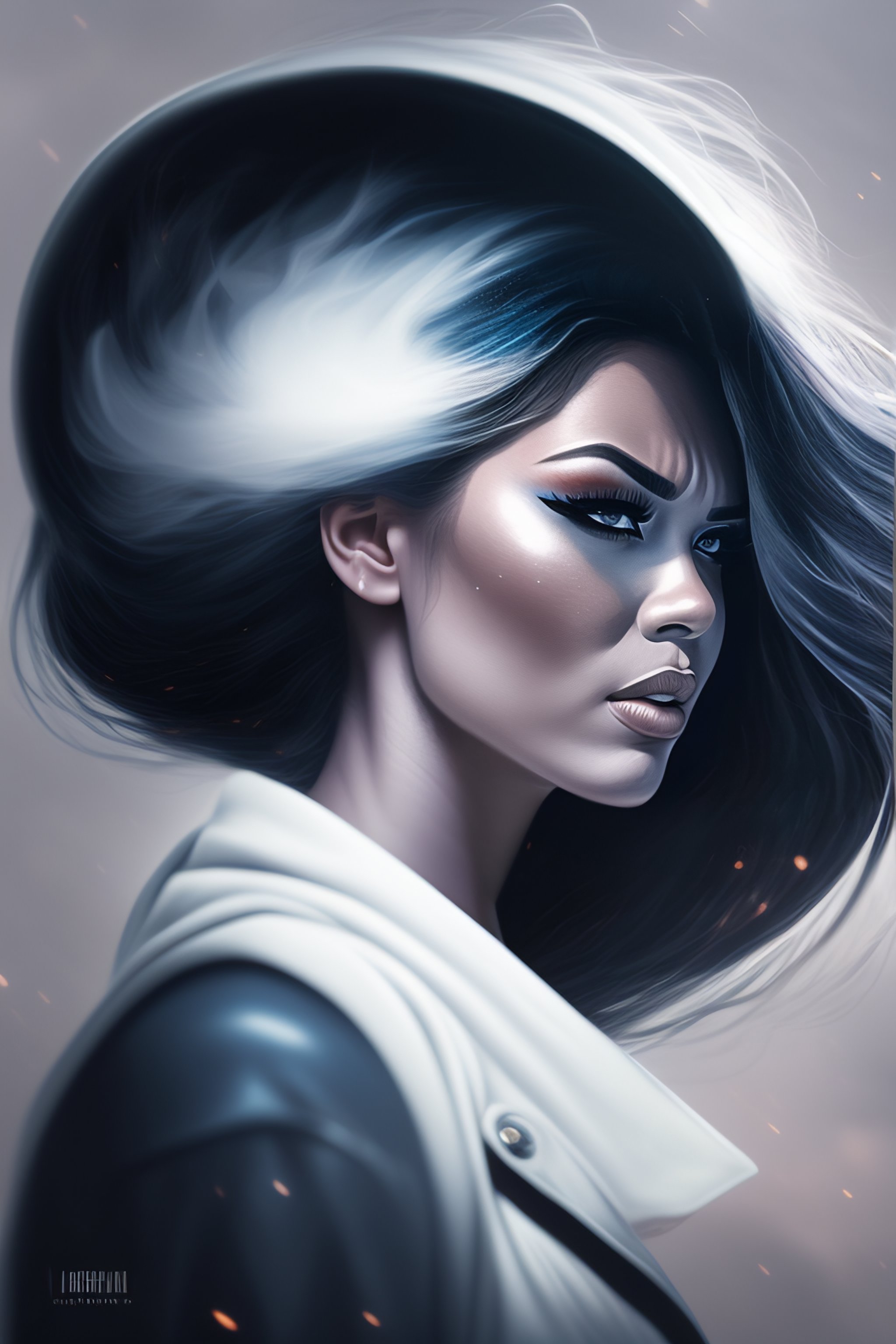 Lexica - A storm with an angry face drawing