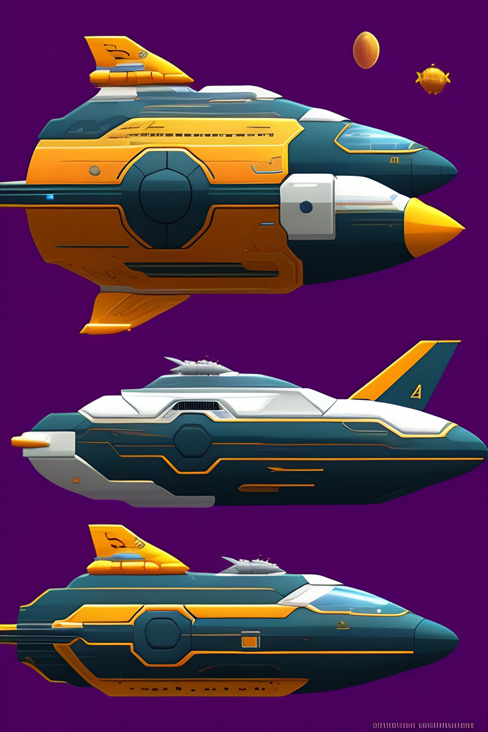 Lexica - Sprite sheet top down spaceship shmup
