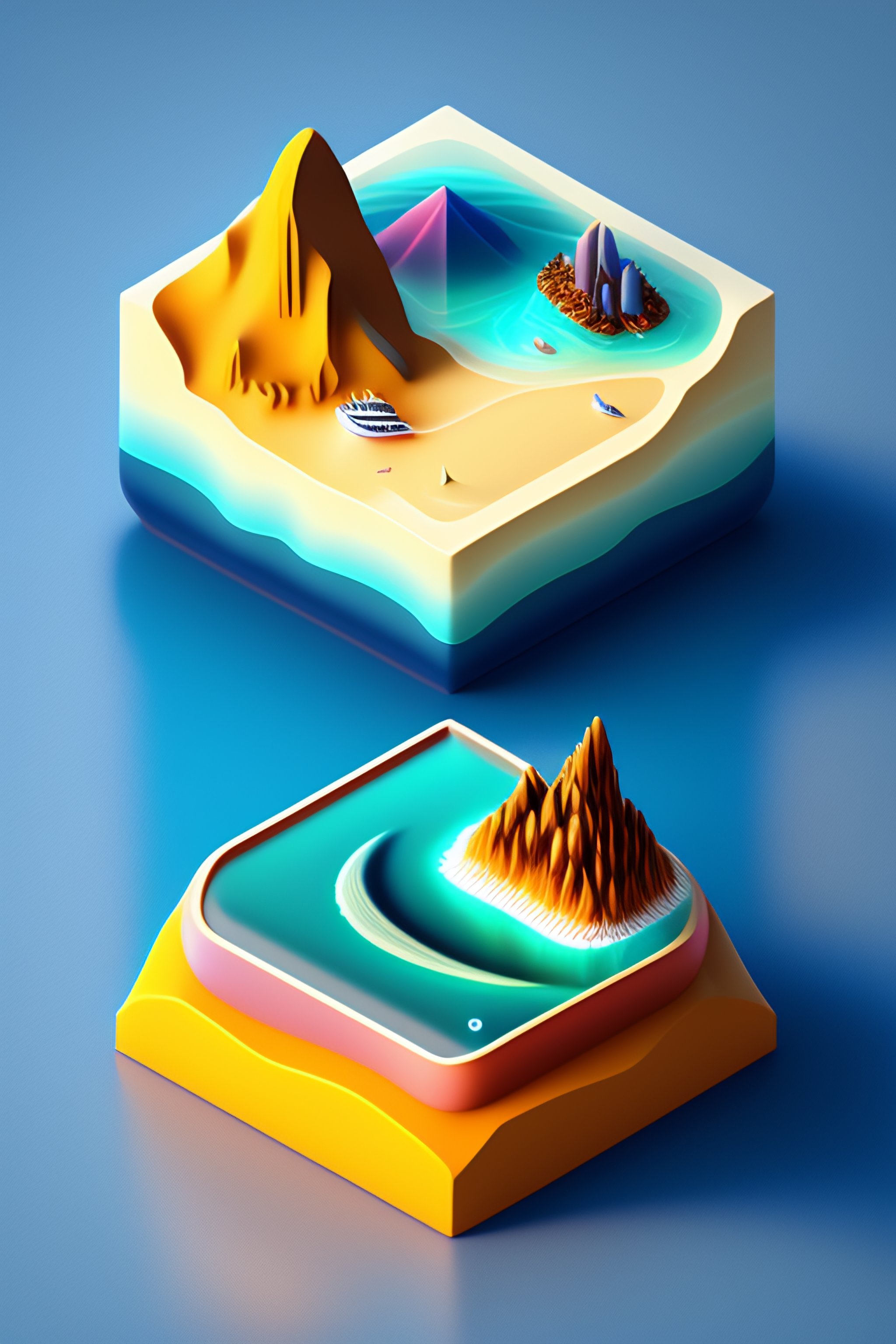 Lexica - 3d isometric sea