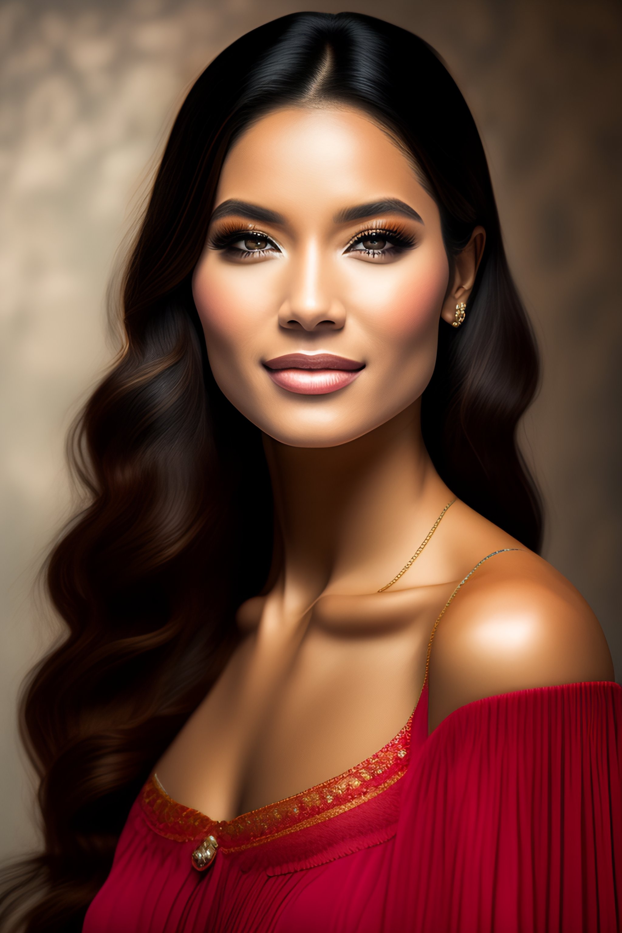 Lexica - Portrait of a female beautiful model