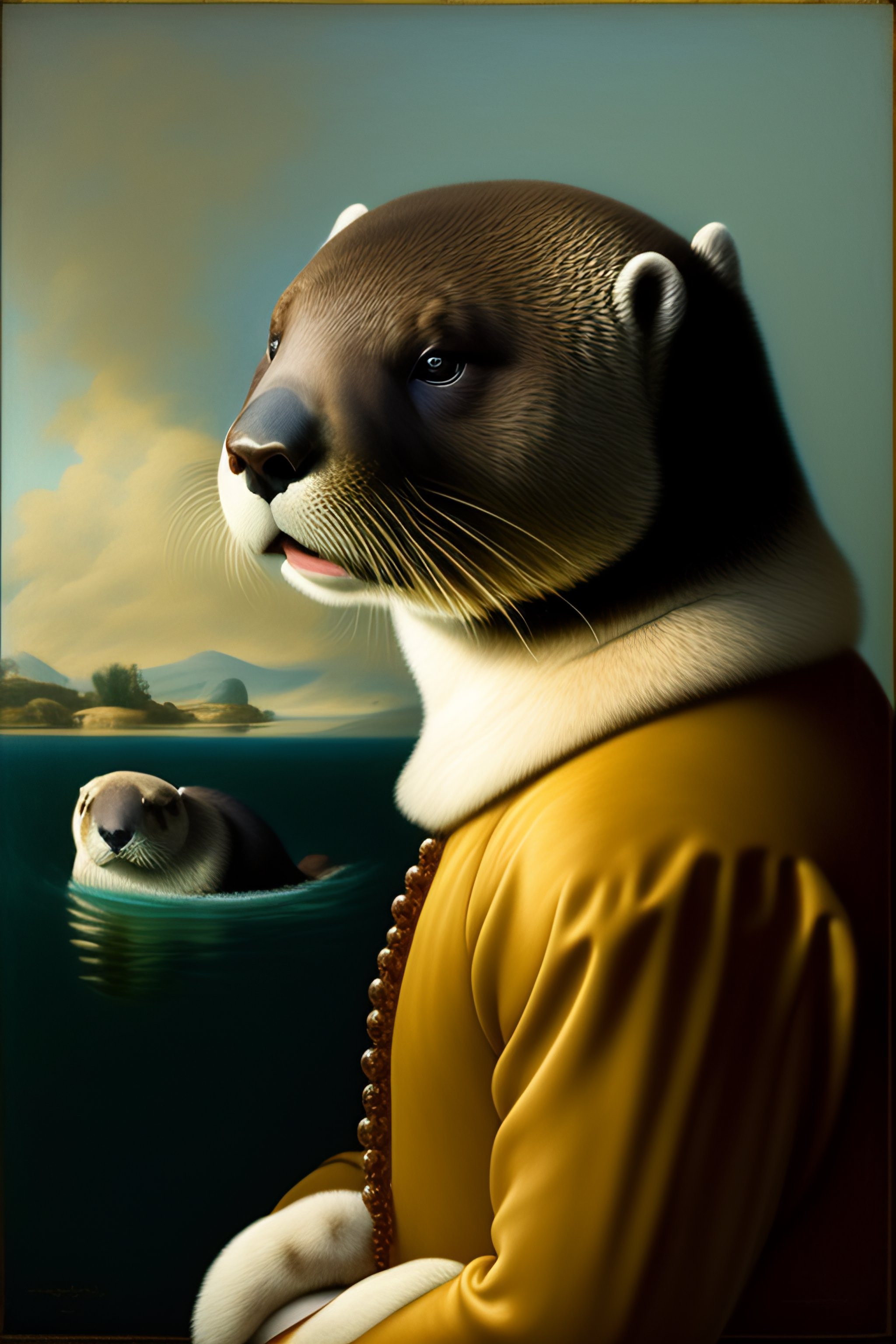 Lexica - "A sea otter with a pearl earring" by Johannes Vermeer