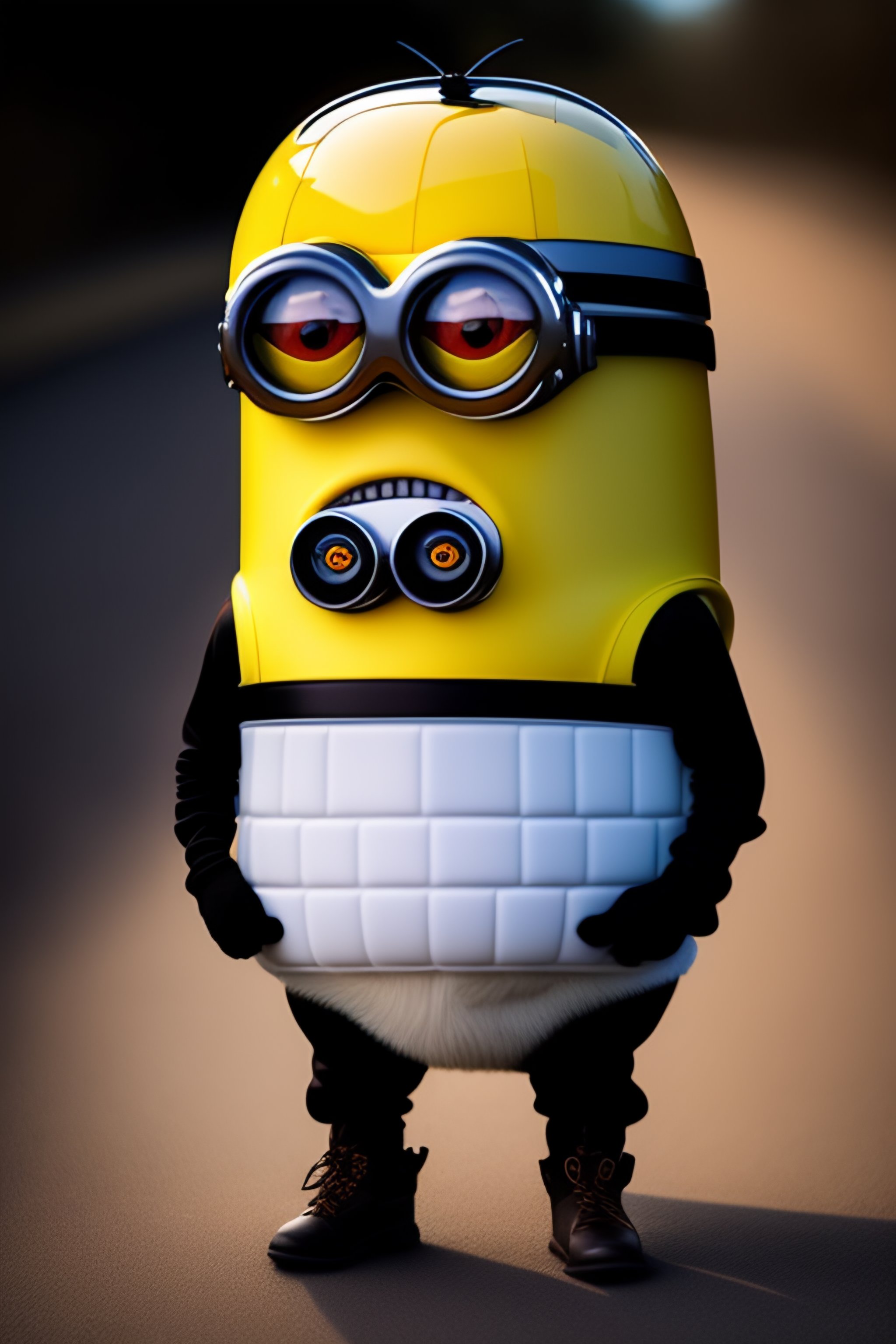 Lexica - A Minion wearing the clothes of a stormtrooper