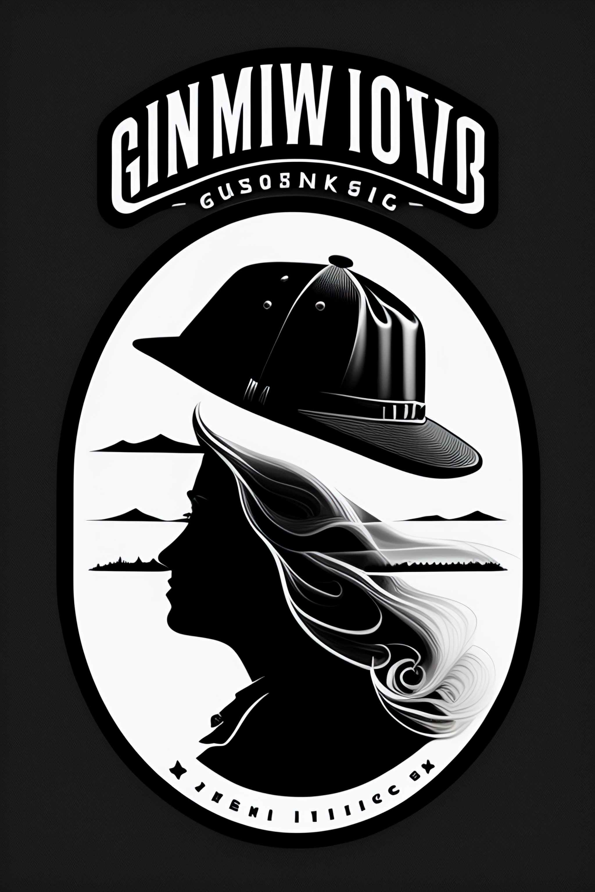 Lexica - Logo design in Black and white, Gunsmithing, firearms, luck ...