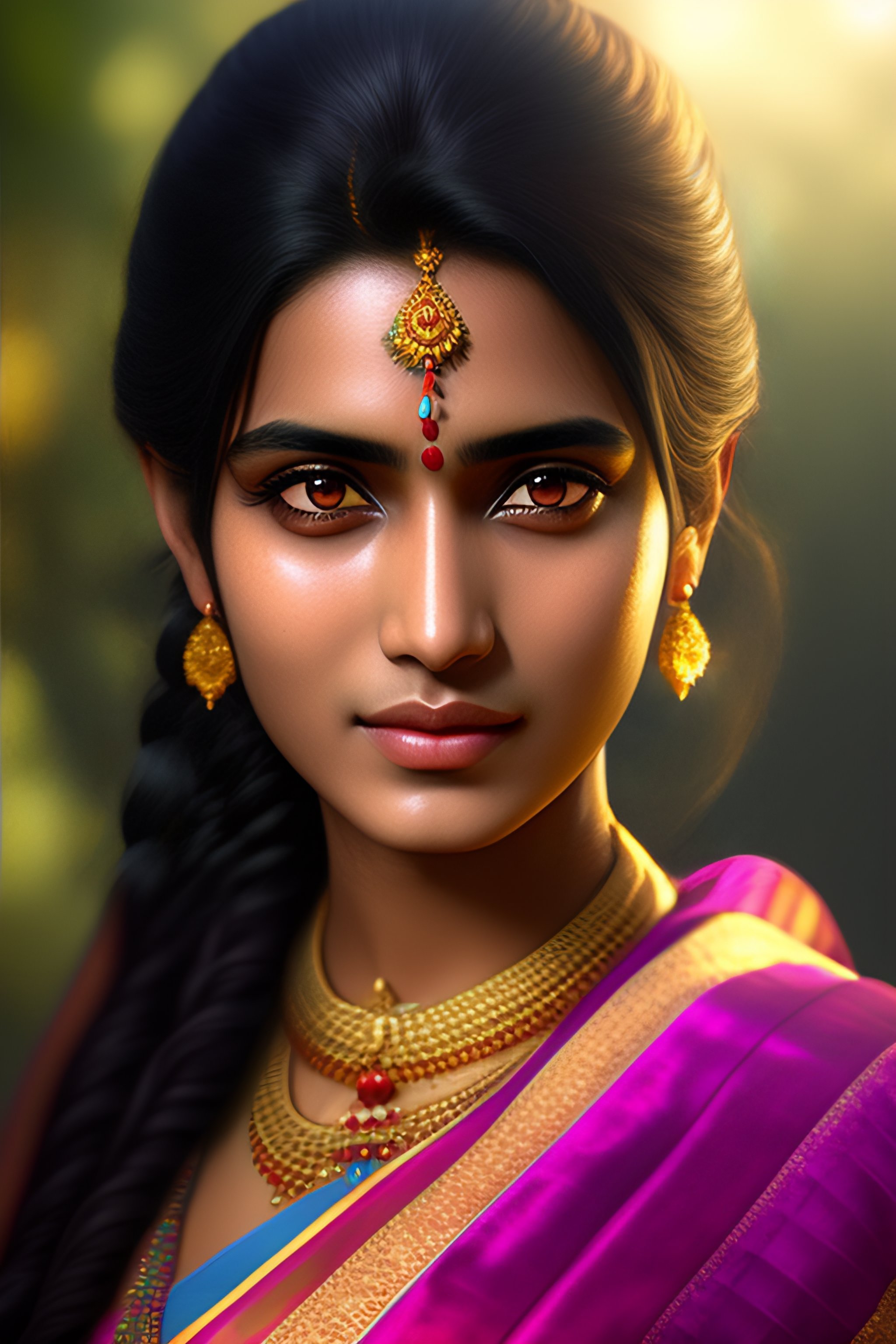 Lexica - Portrait of an Indian anime character hyper realistic