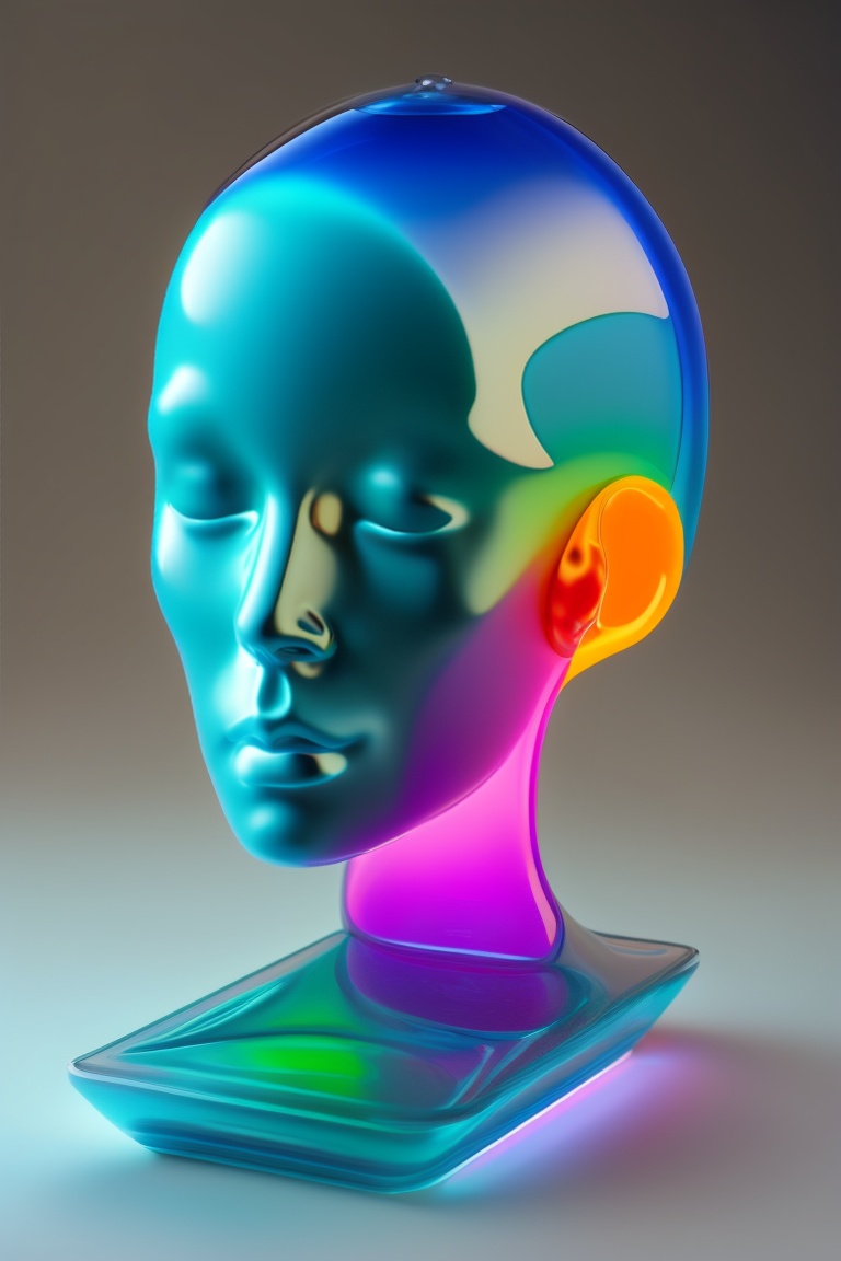 Lexica - Create an abtract jelly human form with closure head with ...