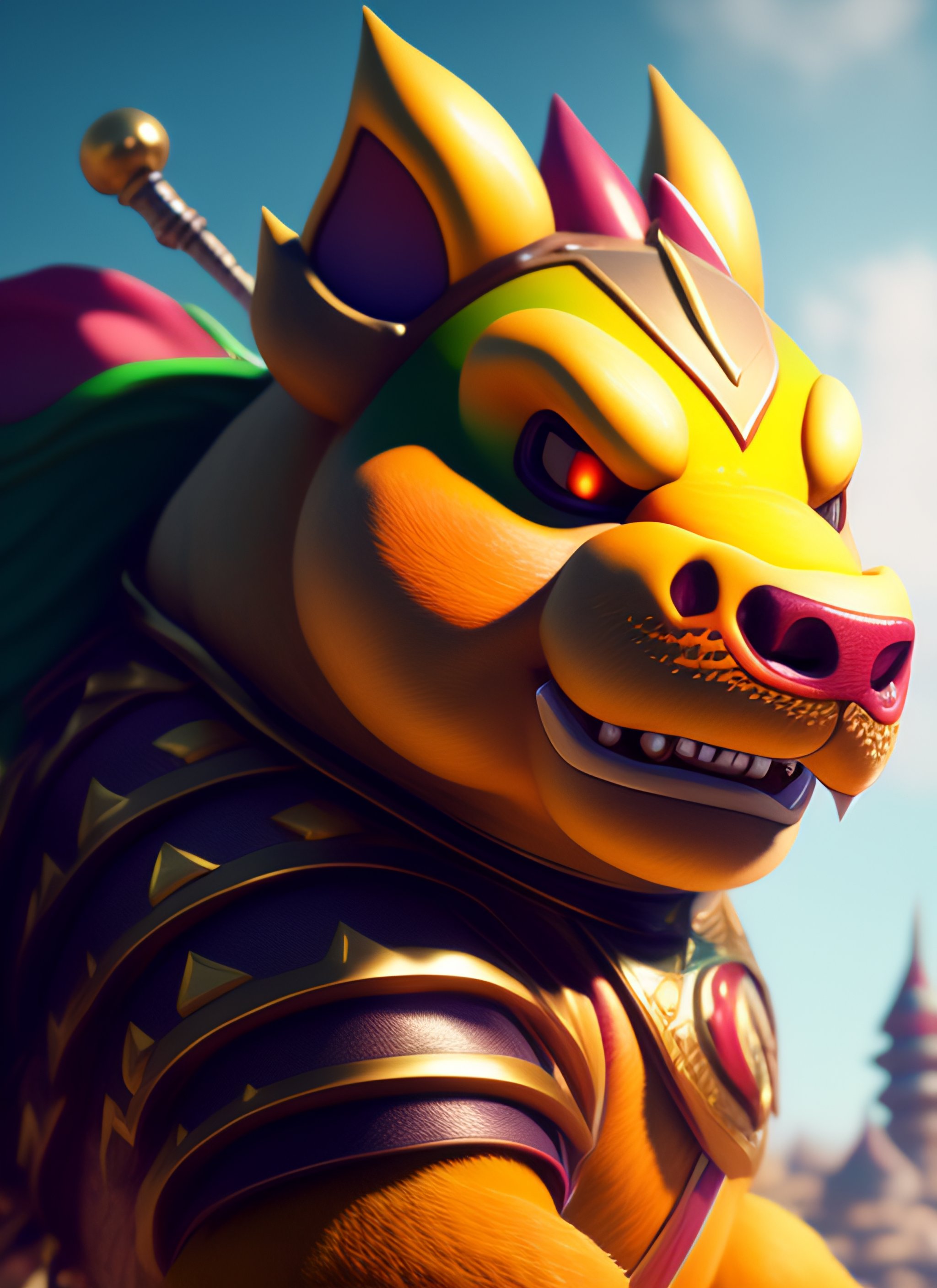 Lexica - Portrait of ((Bowser Jr. )), colorful fantasy landscapes ...
