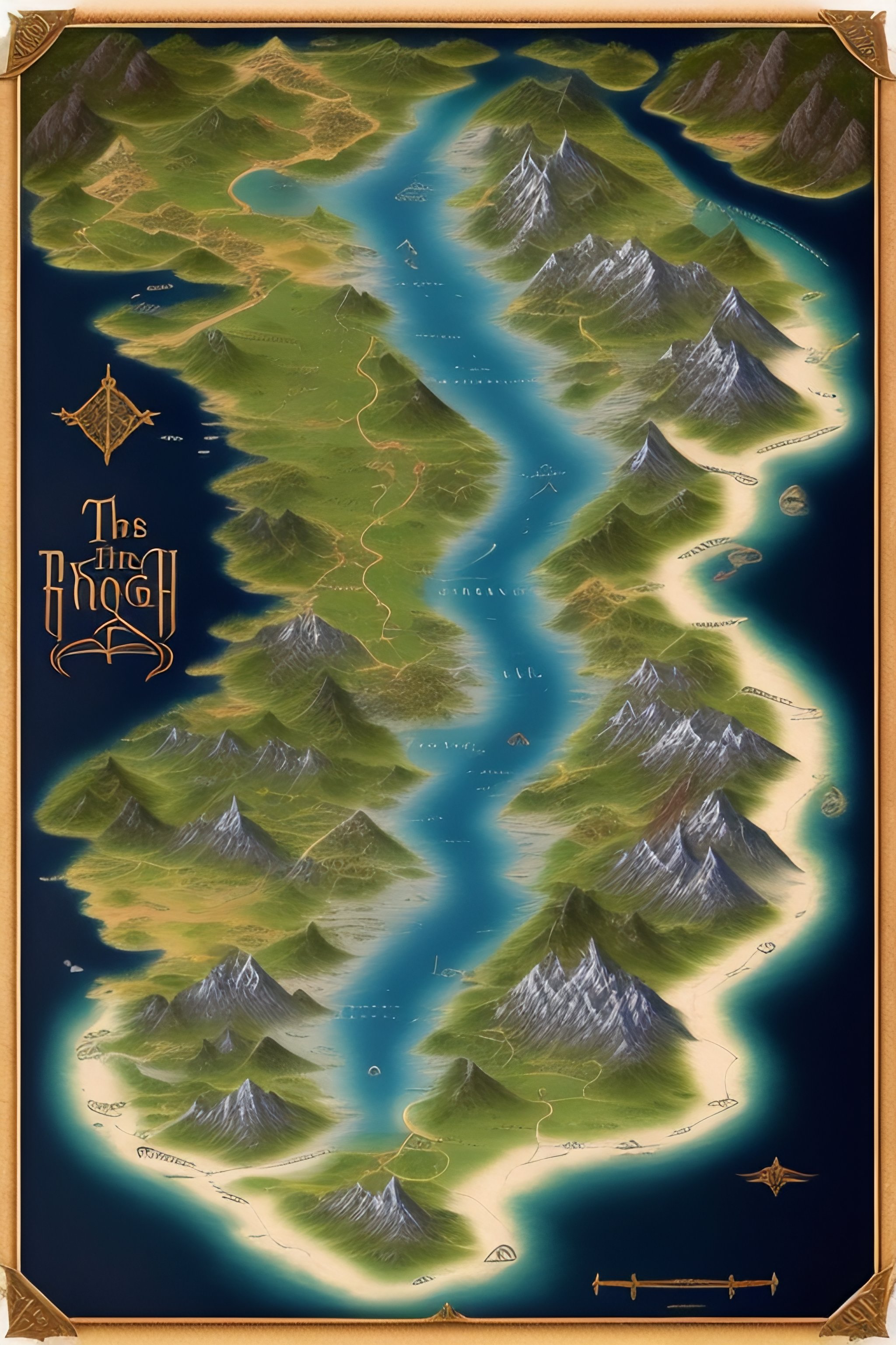 Lexica - The lord of the rings style, tabletop map, cities, towns ...