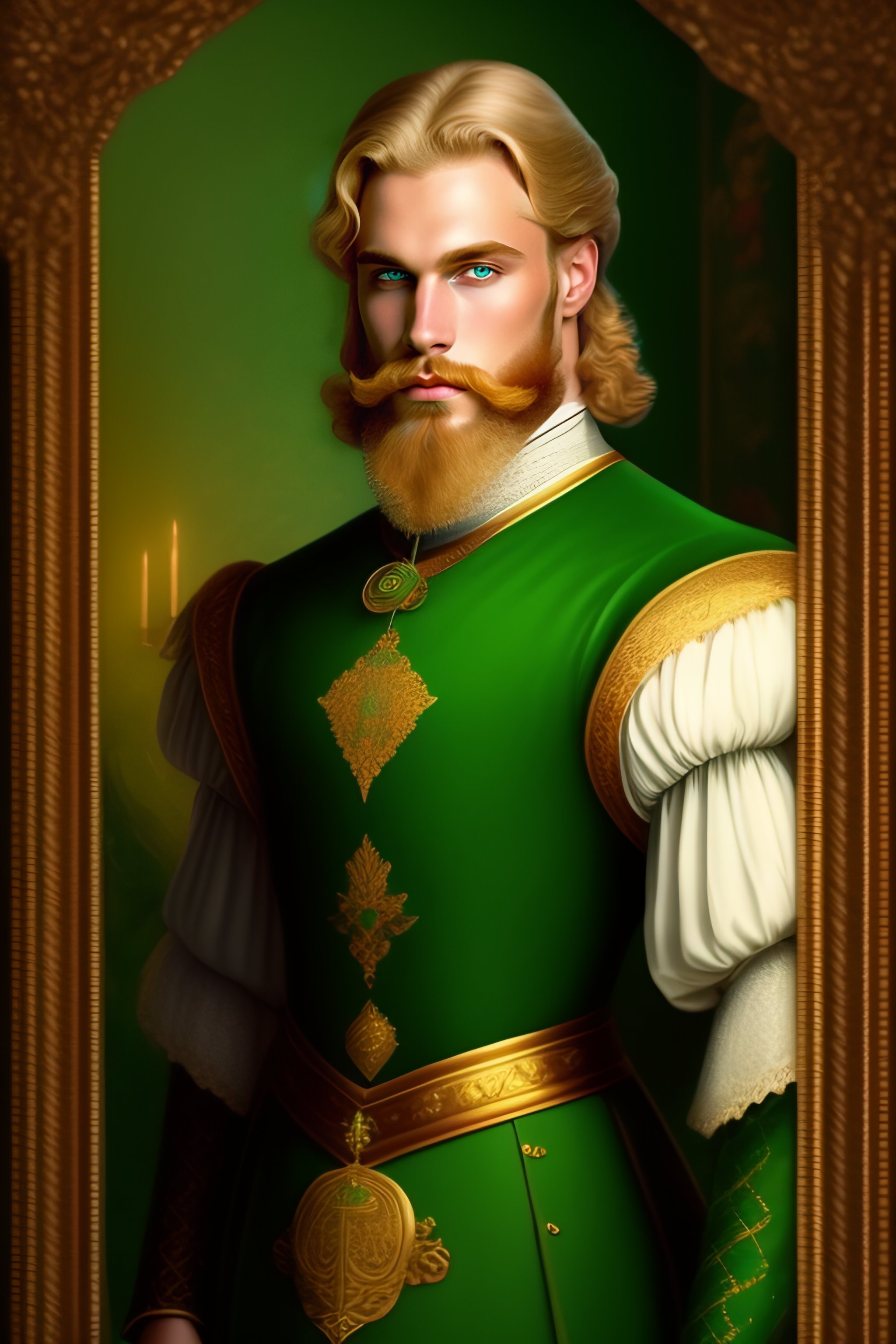 Lexica - Blond man with green eyes human prince of the victorian ...