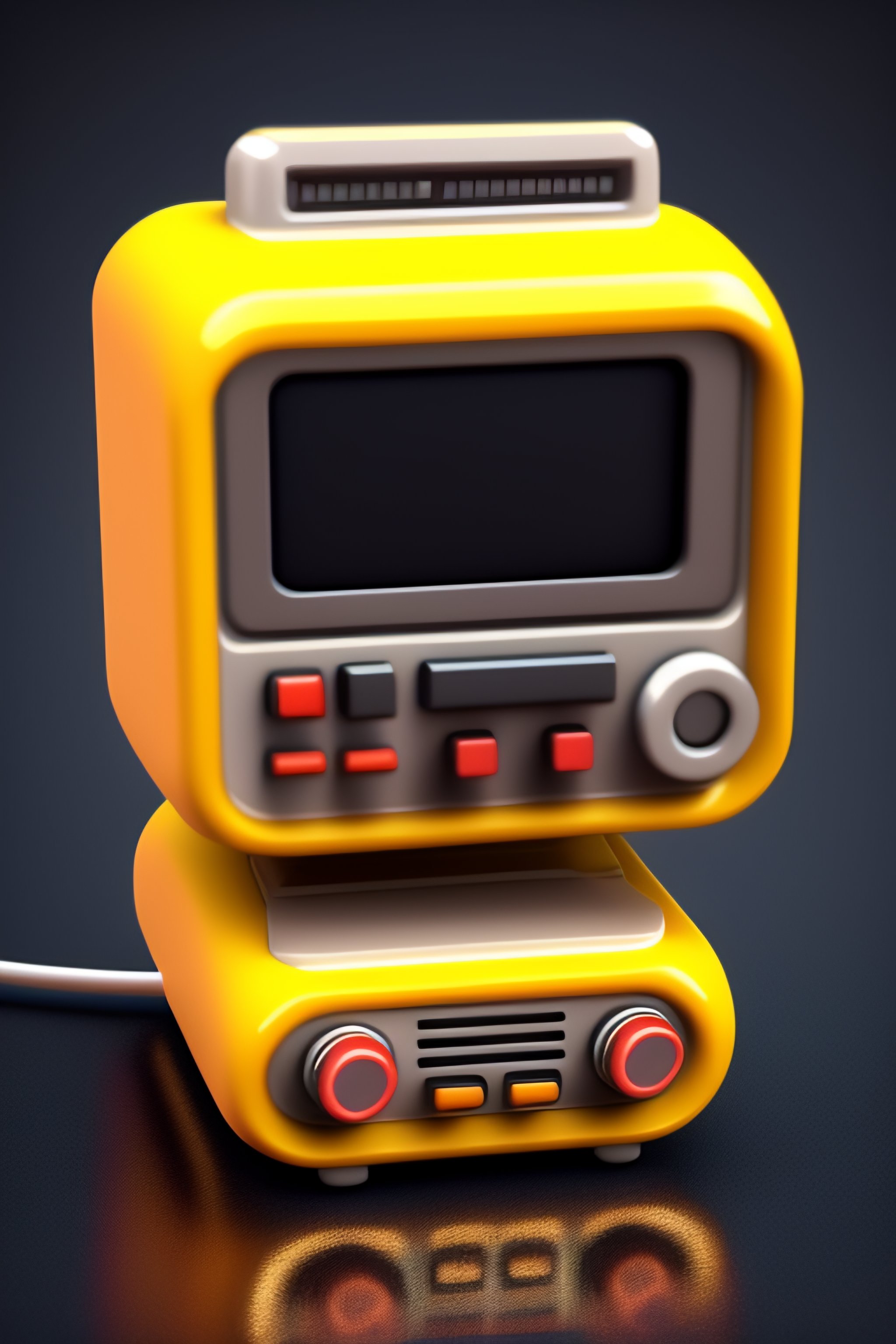 Lexica - 3D pixel retro tiny cute electronics render.