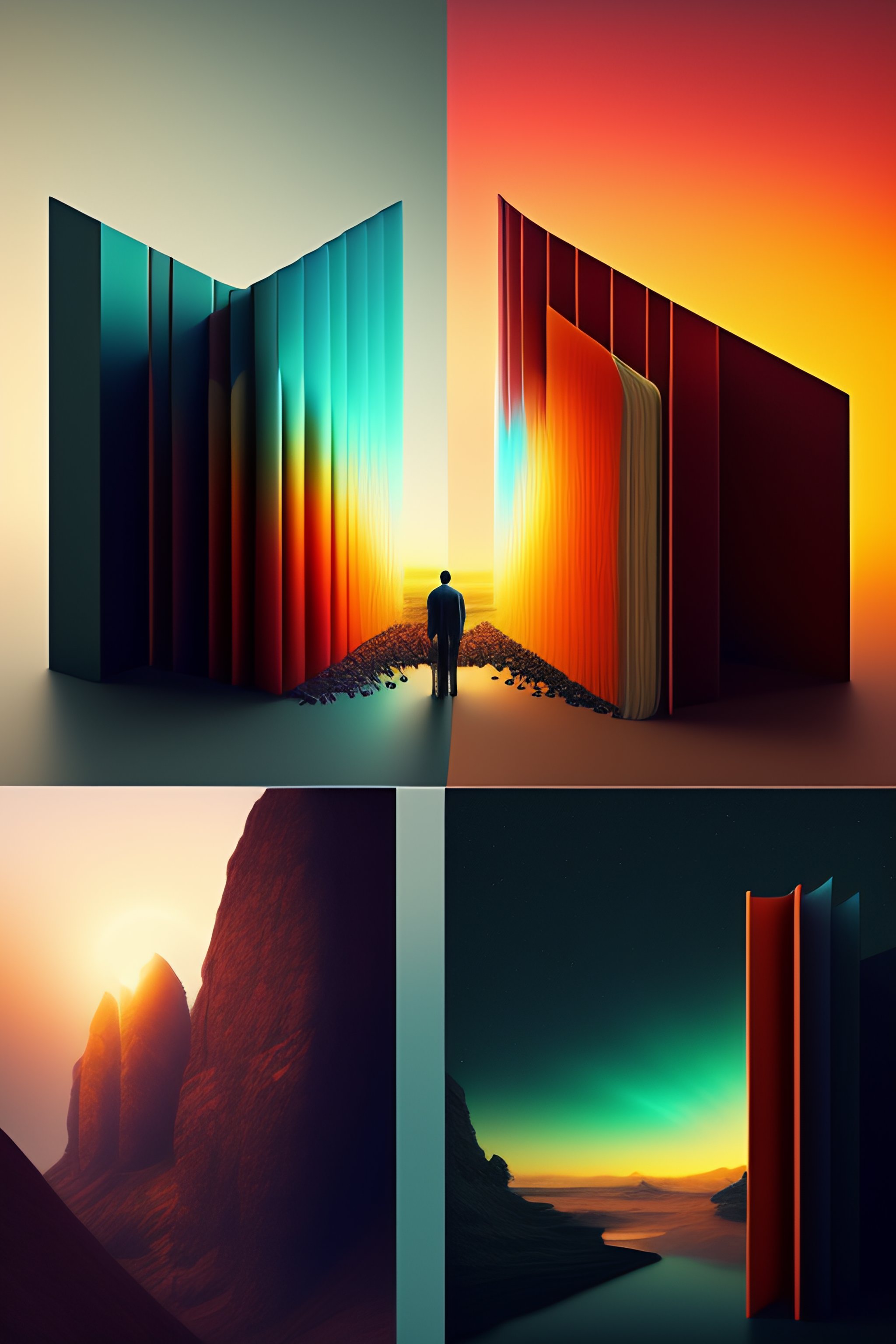 Lexica - Make a book cover where you can see a contrast between good ...
