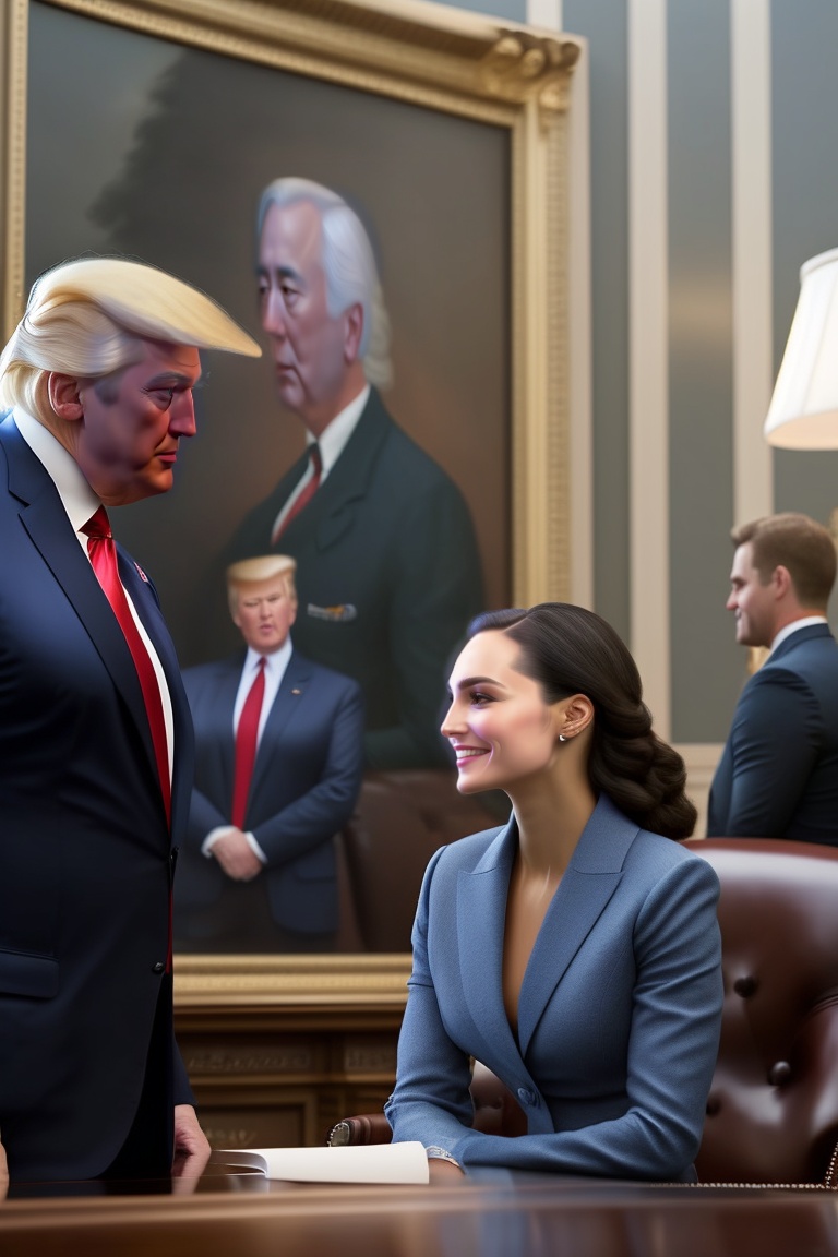 Lexica - Gal Gadot as the president of the United States, with a gray ...
