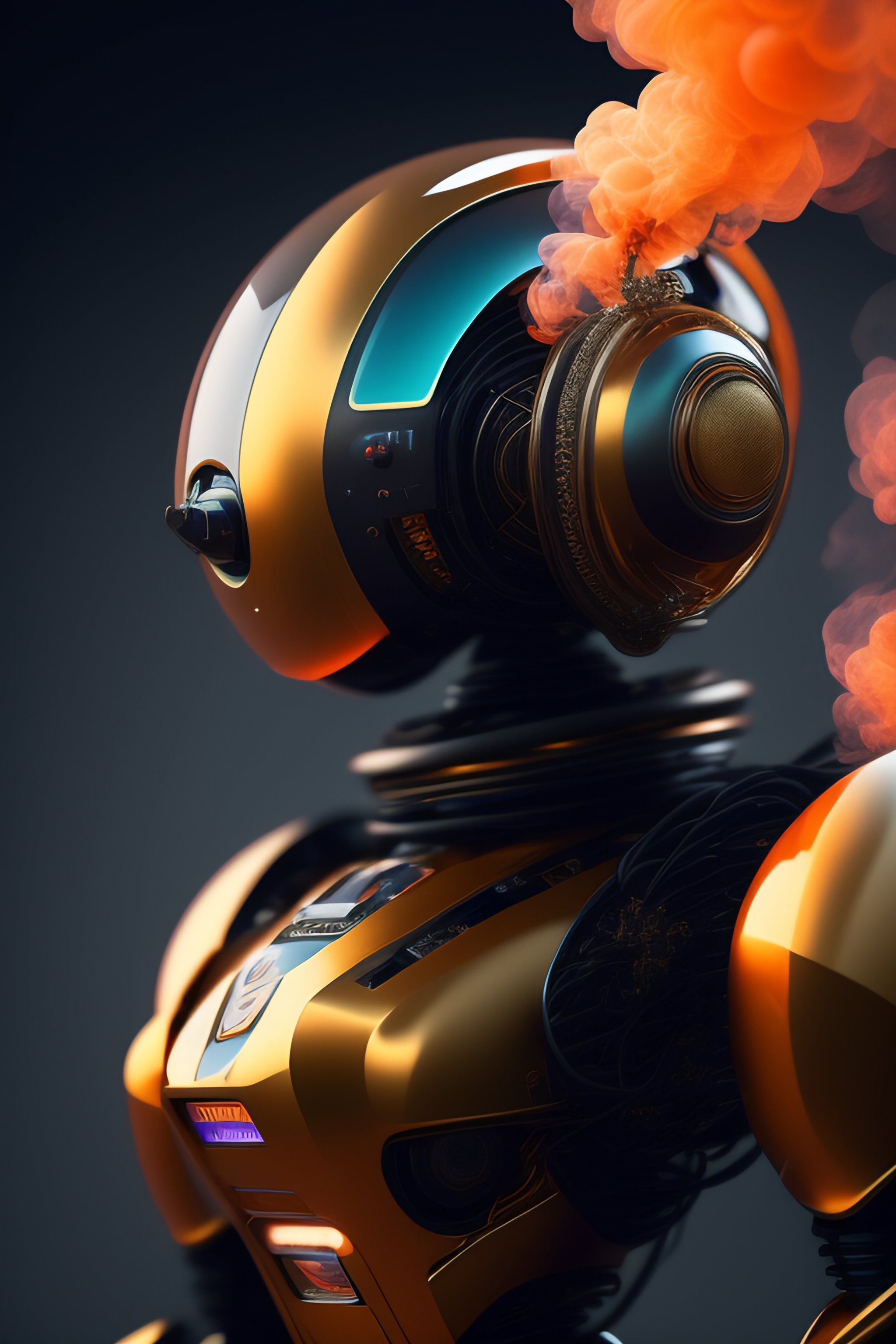 Lexica - Ethereum robot detail smoke