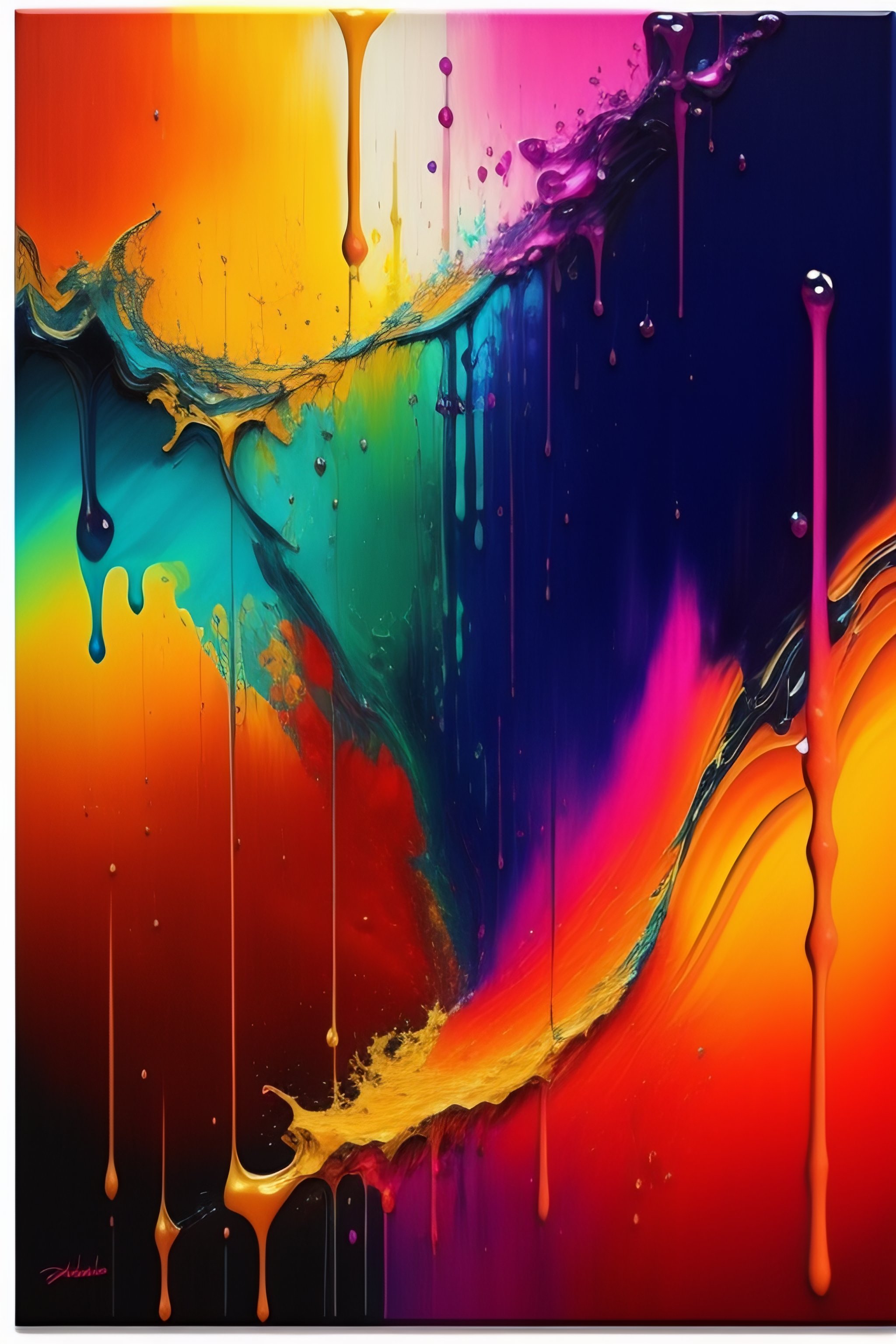 Lexica - Abstract rectangles colorful with ragged edges perspective oil ...