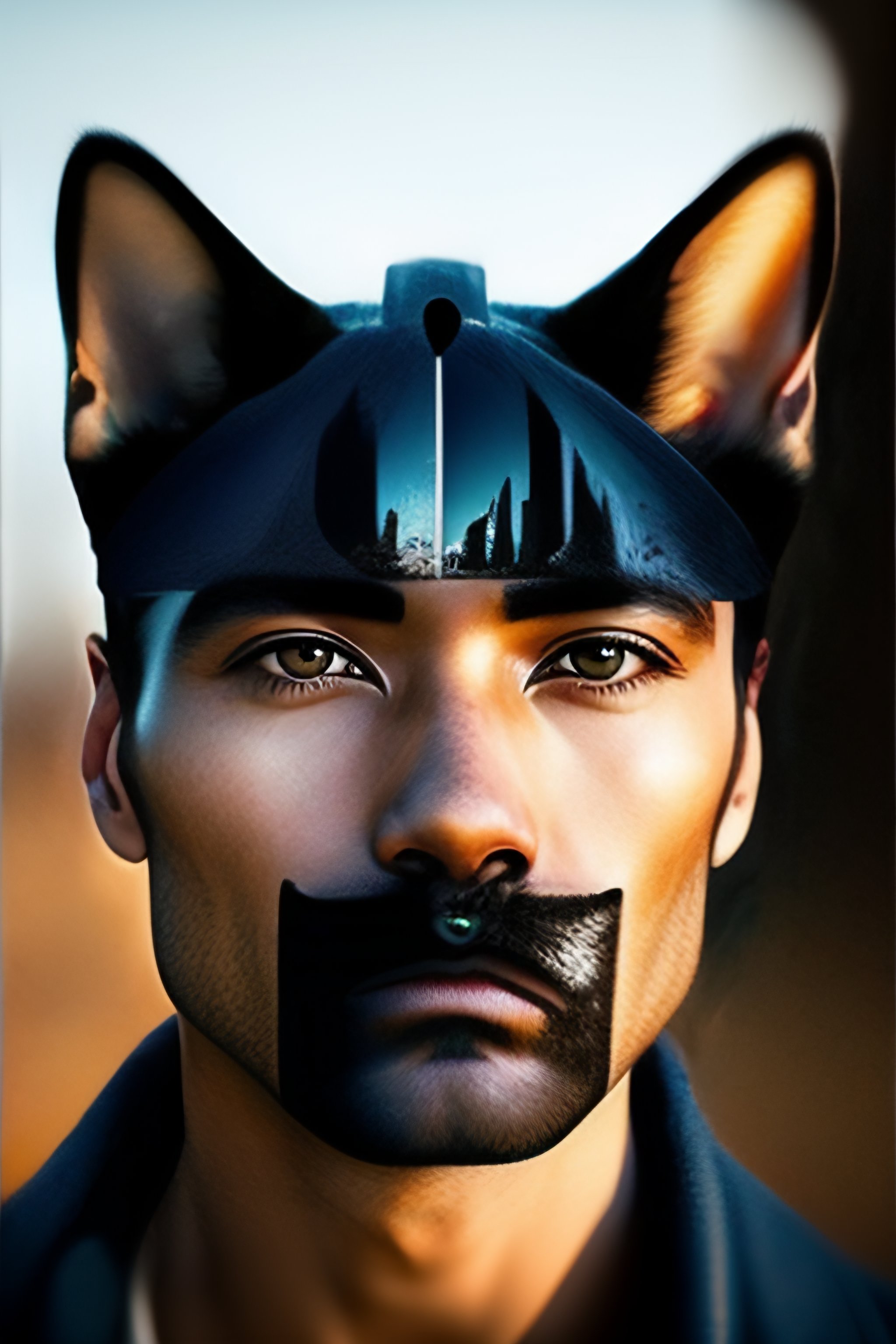 Lexica - Man with cat face