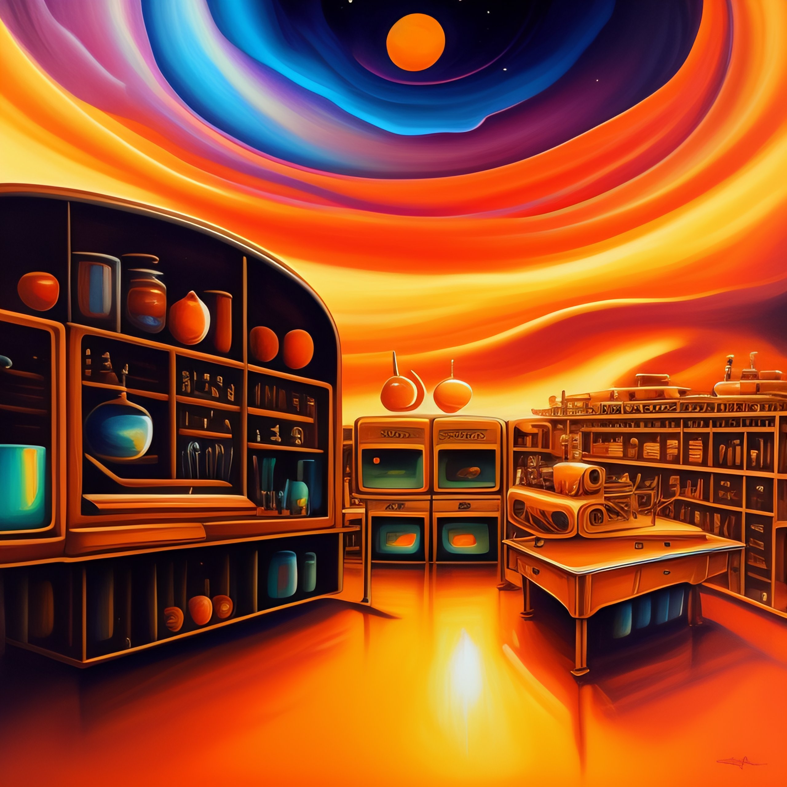 Lexica - Messy hand-drawn painting of a chaotic laboratory. surrealism ...