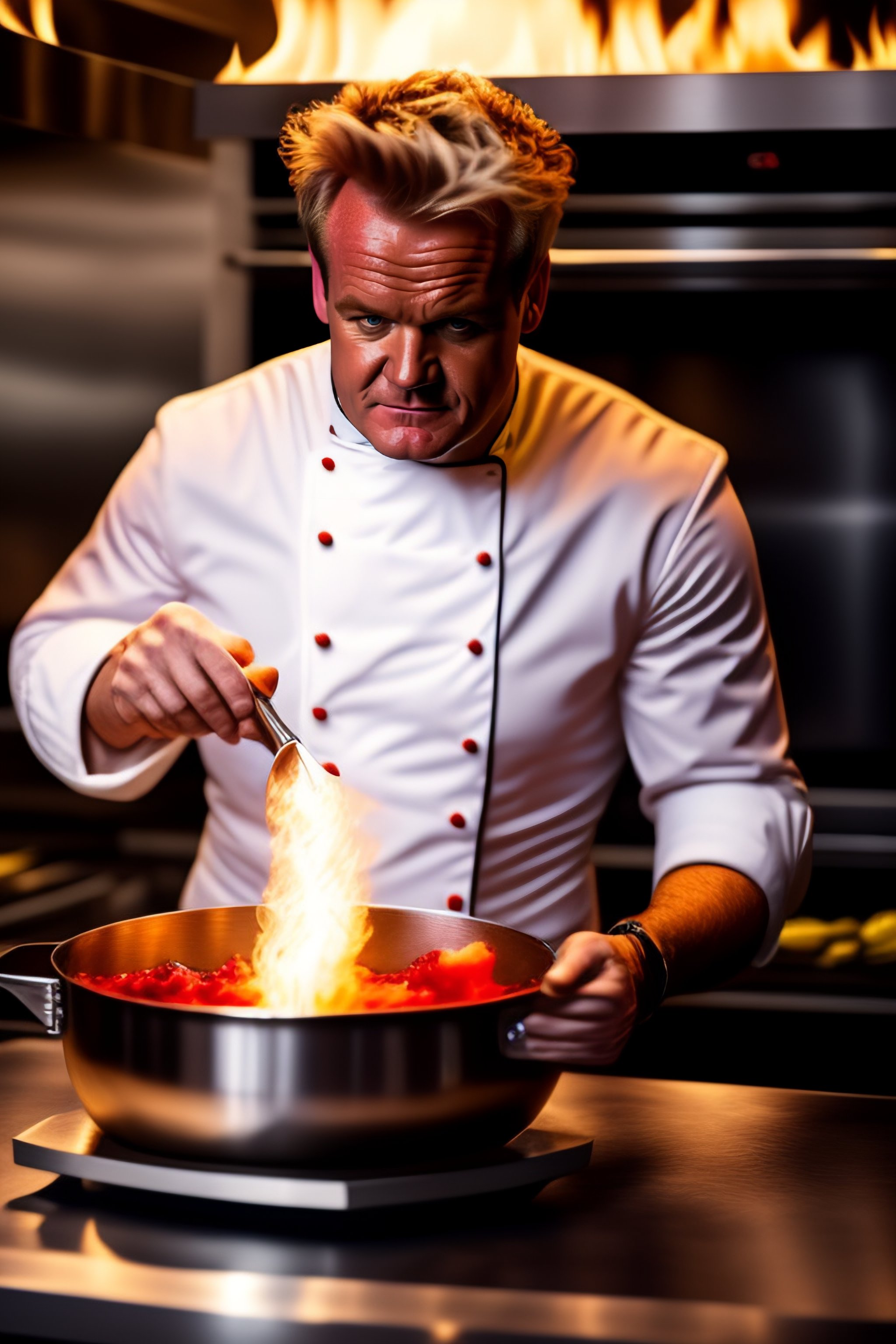 Lexica - Gordon Ramsey cooking a pot of devils