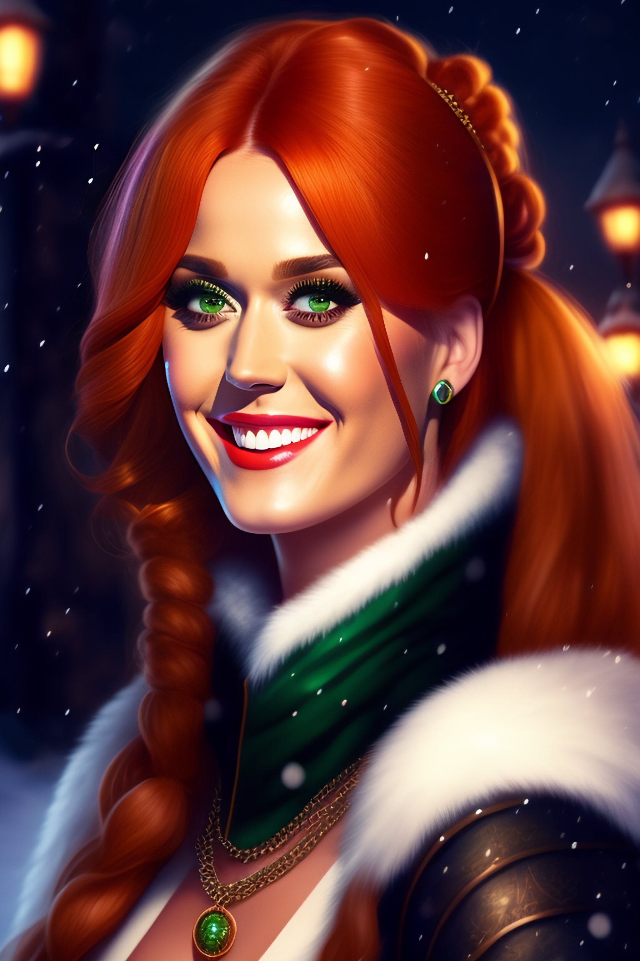 Lexica - Katy perry a Long ginger hair, tanned man in female medieval ...