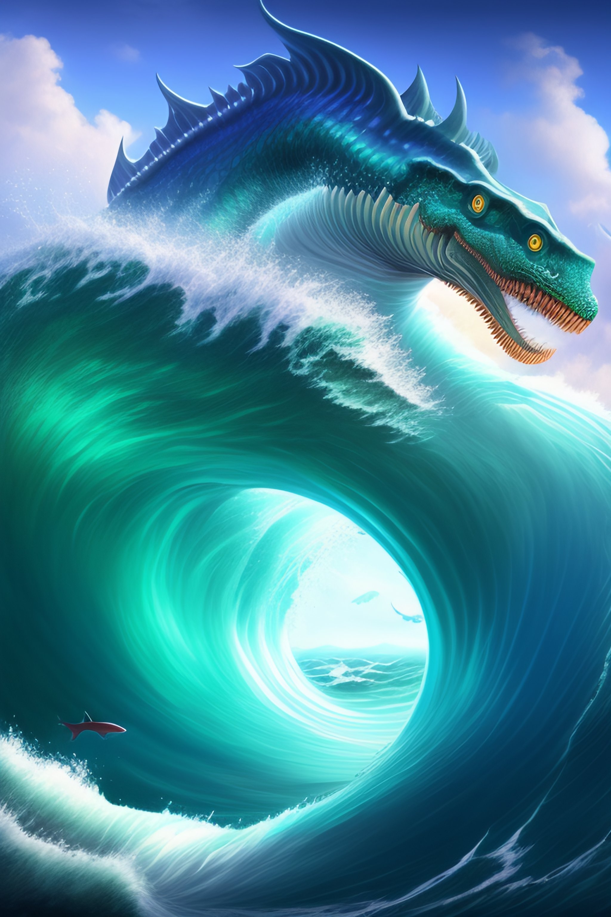 Sea Serpent Painting