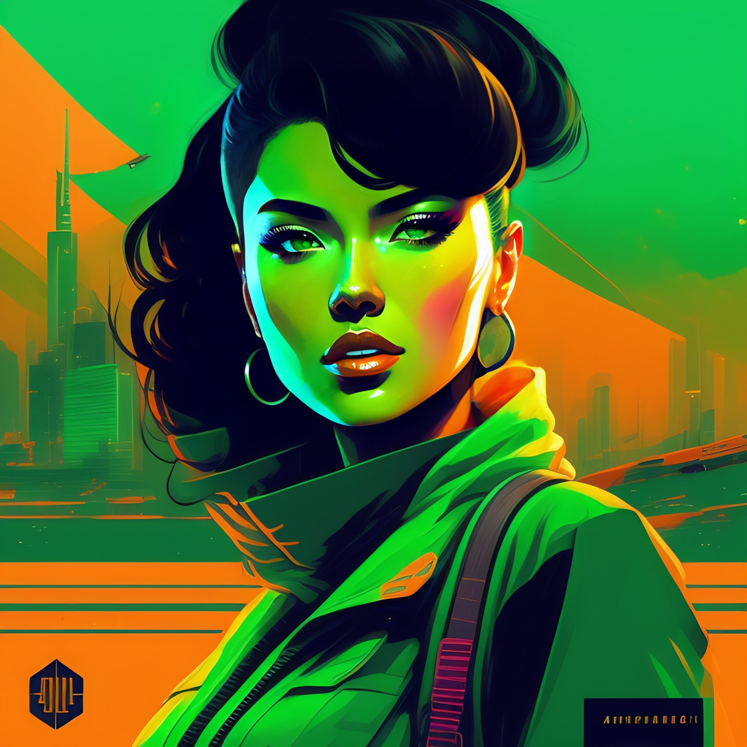Lexica - A big group of women, style of laurie greasley, james gilleard ...